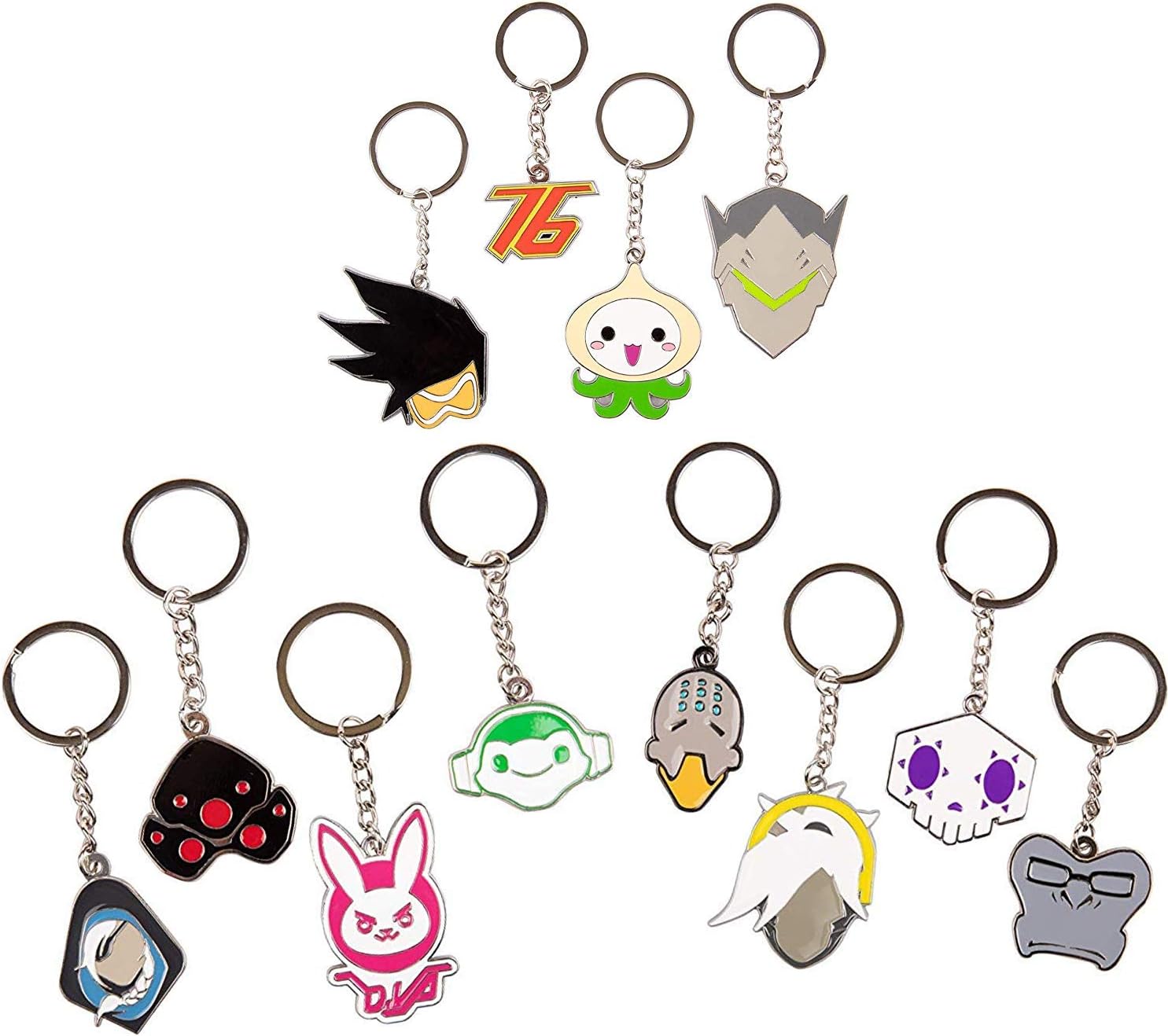Amazon.com: Overwatch Keychain Party Favor Set, 12-Pack - Collectible ...