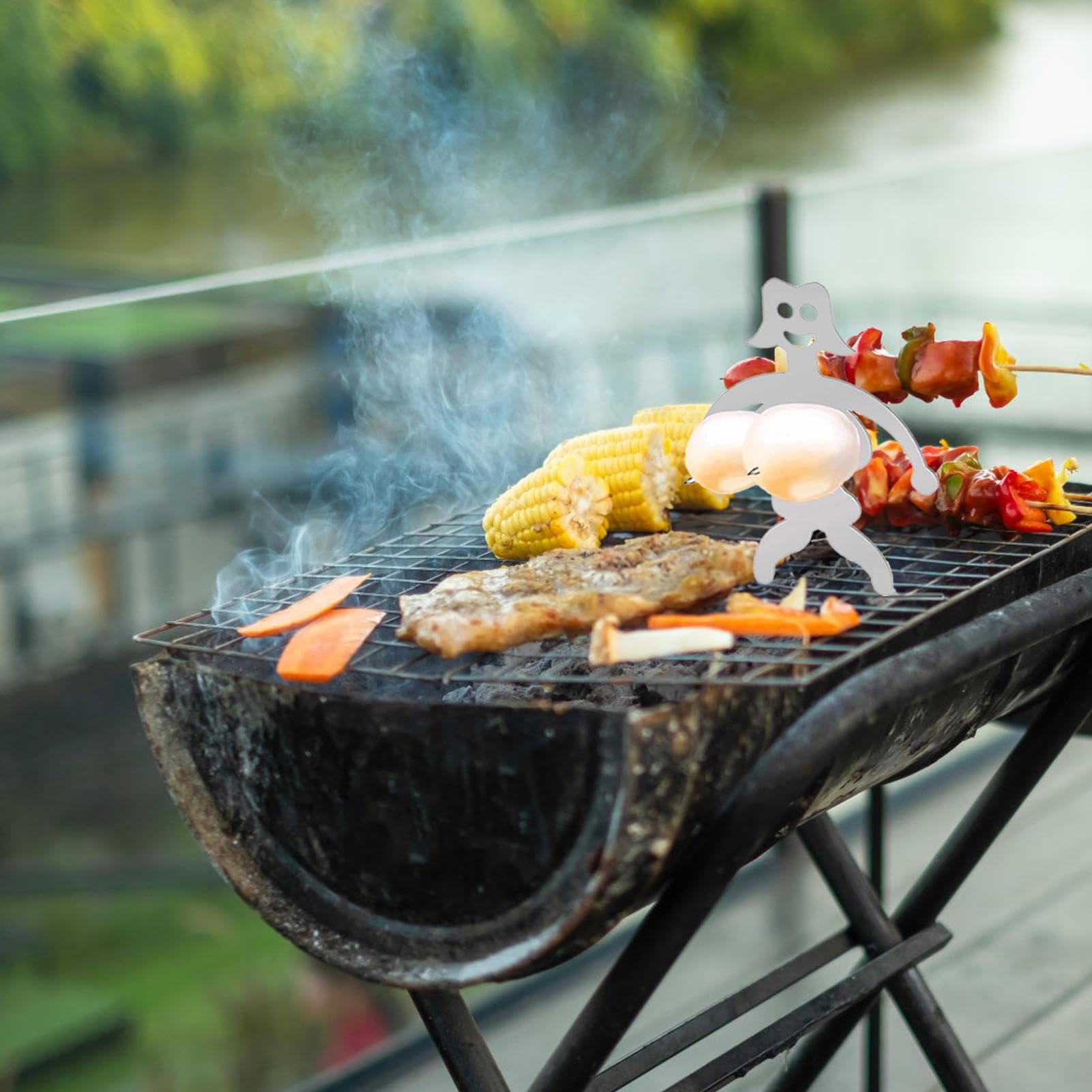 Funny Grill Accessories Offilu 2 Pieces Funny Hot Dog Roasters,