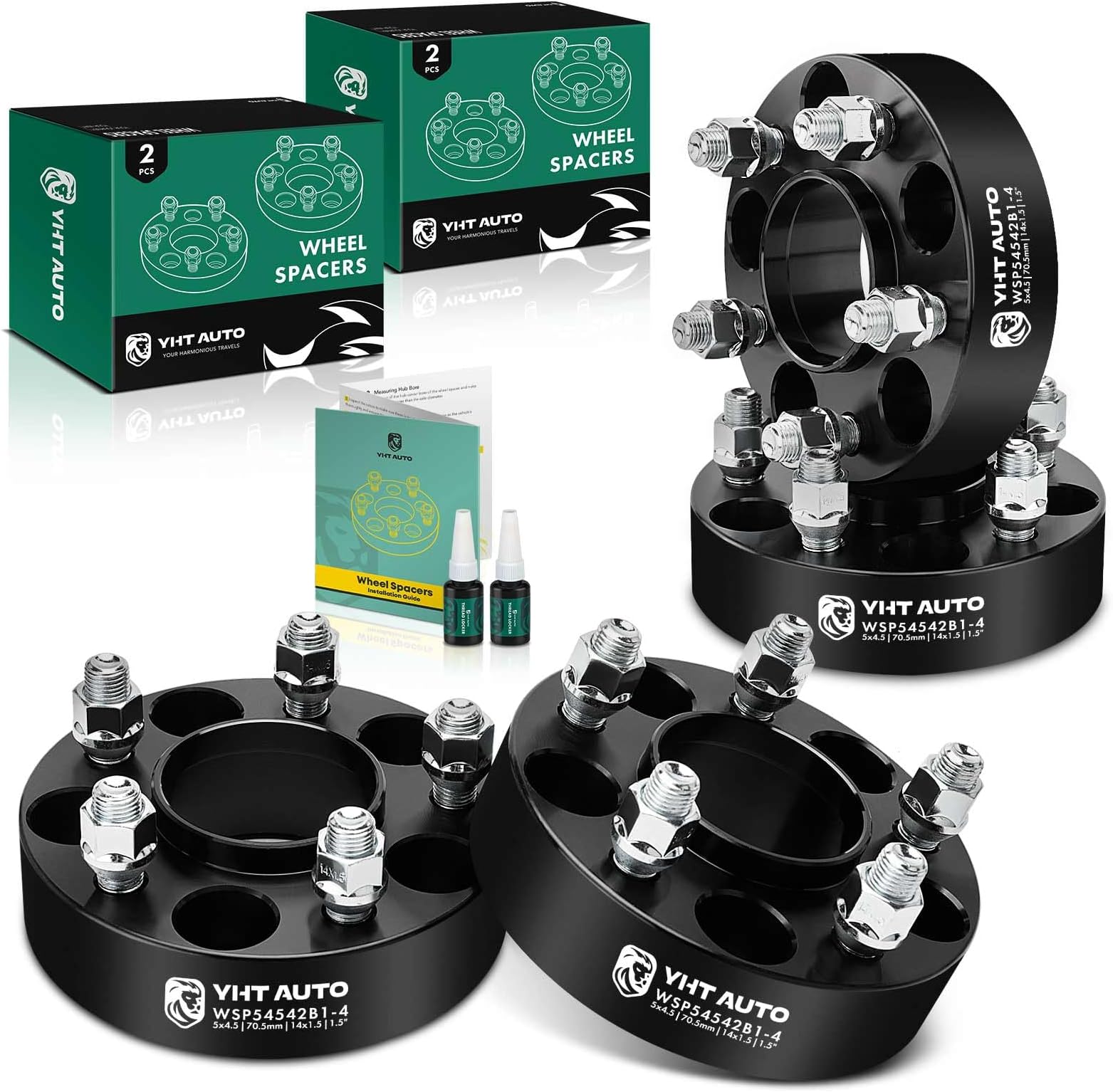 Amazon.com: YHTAUTO 5x4.5 Hub Centric Wheel Spacers 1.5 Inch Fits 2015 ...