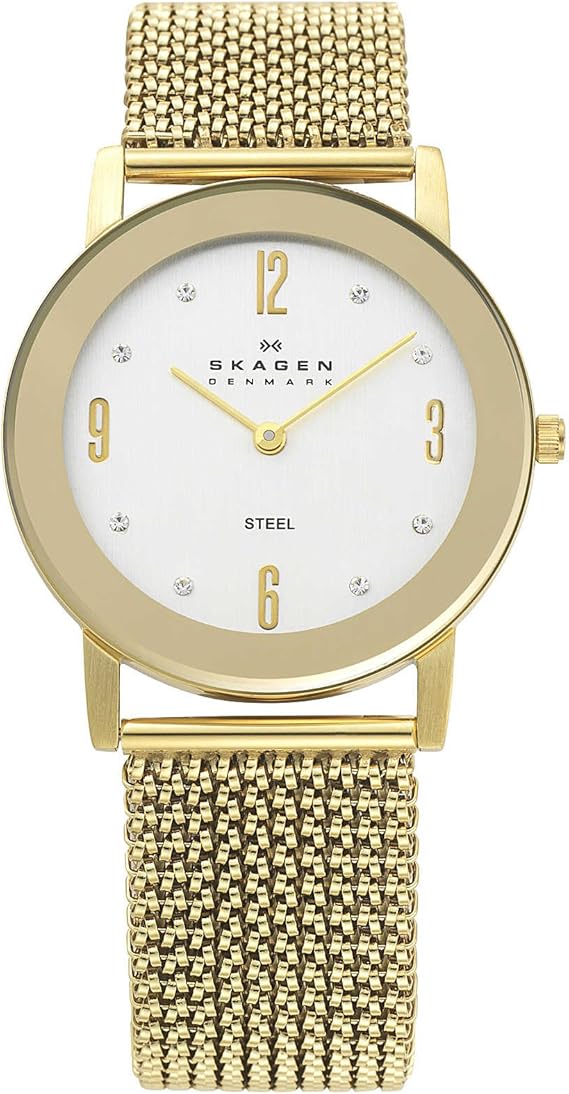 Skagen Designs Ladies Stretch Mesh Analogue Watch 39LGG1 : Amazon.co.uk ...
