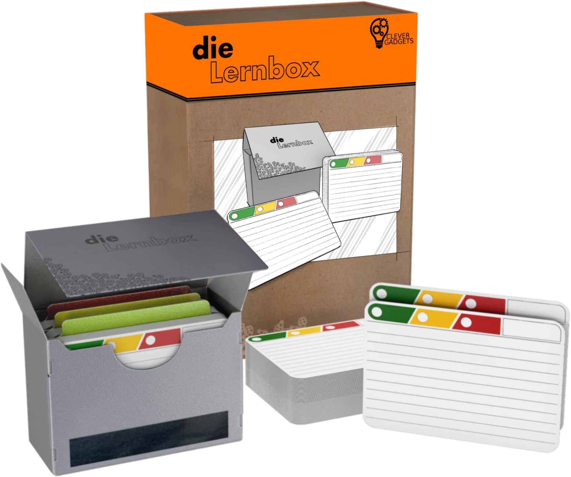 Liamba Lernkarte 500 Karteikarten in der praktischen Lernbox, DIN A8 ...