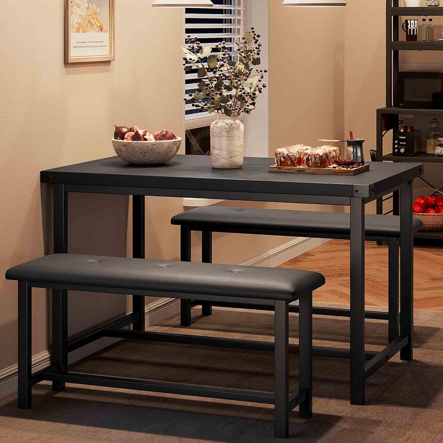 Amazon.com - CABIHOME Dining Table Set for 4, Small Kitchen Table Set ...