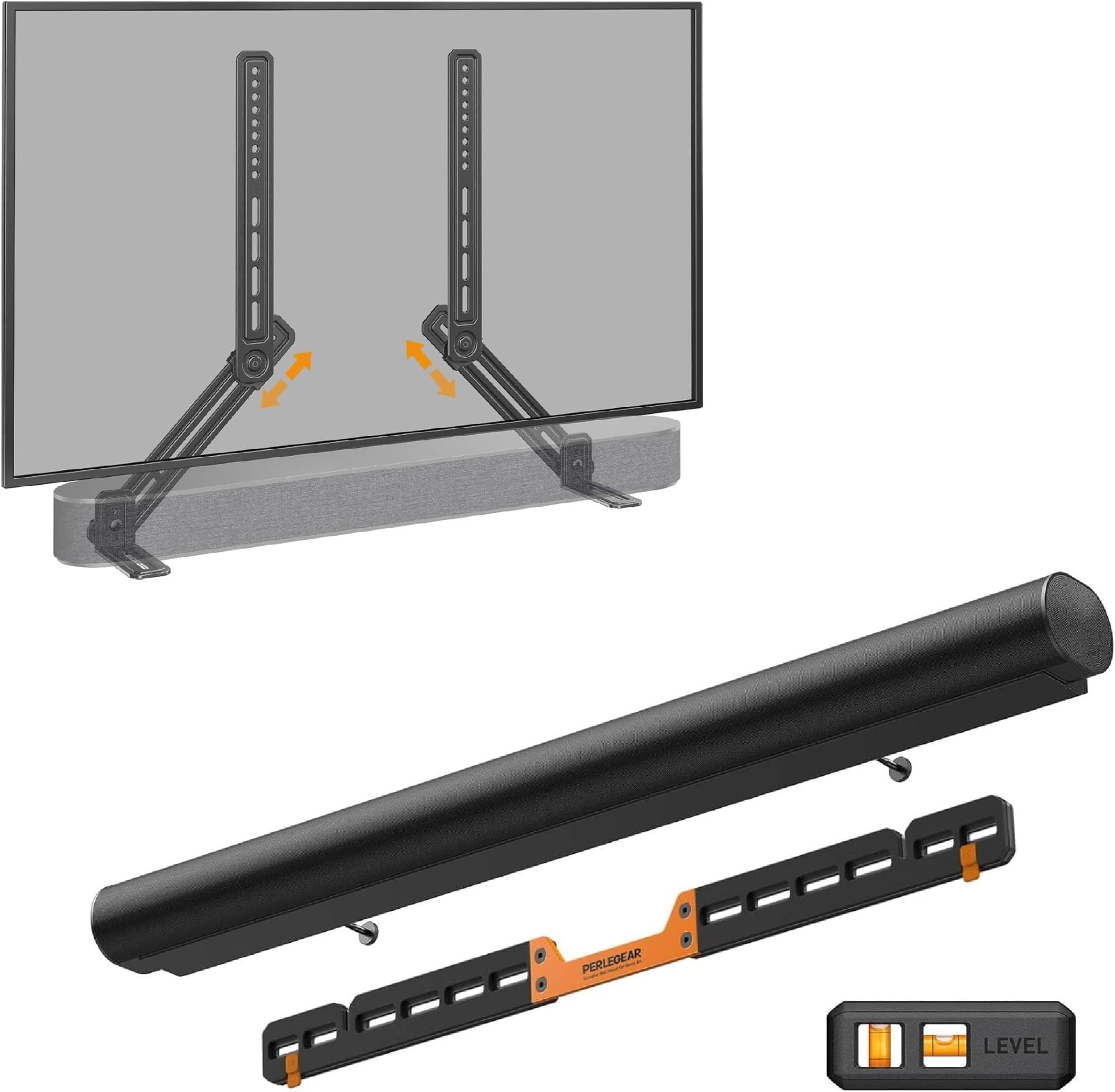 Amazon.com: Perlegear Soundbar Mount with Adjustable Height, Sound bar ...