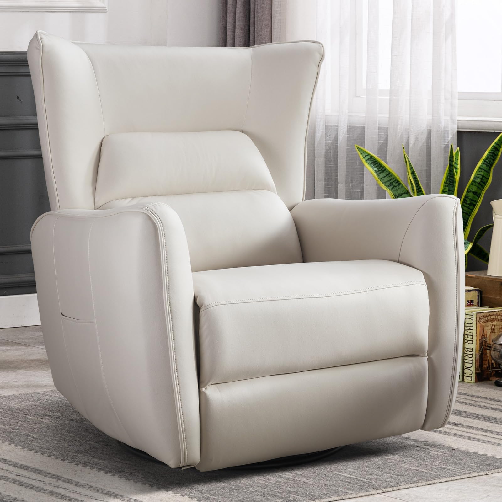 Amazon.com: Power Swivel Rocker Recliner Chair for Adults, Glider ...