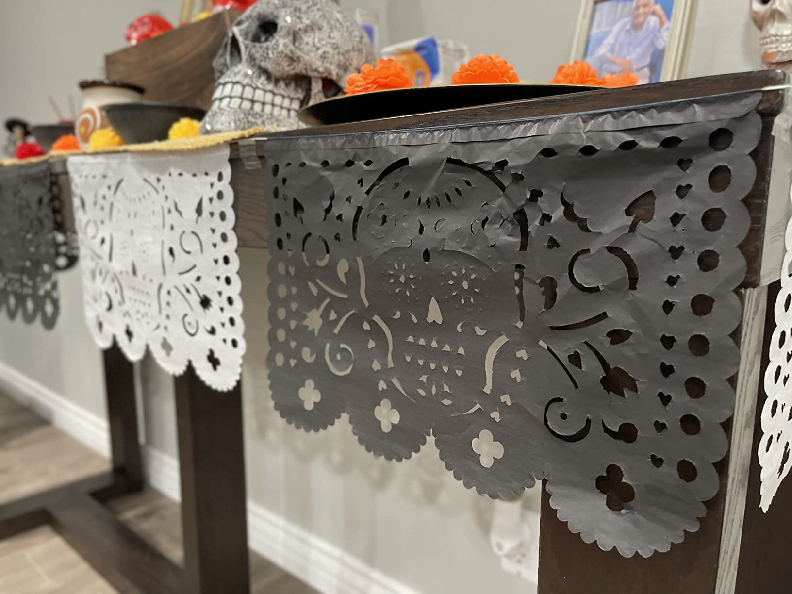 Amazon.com: 5 Pk Dia de Los Muertos Papel Picado, Extra Fancy Mexican ...