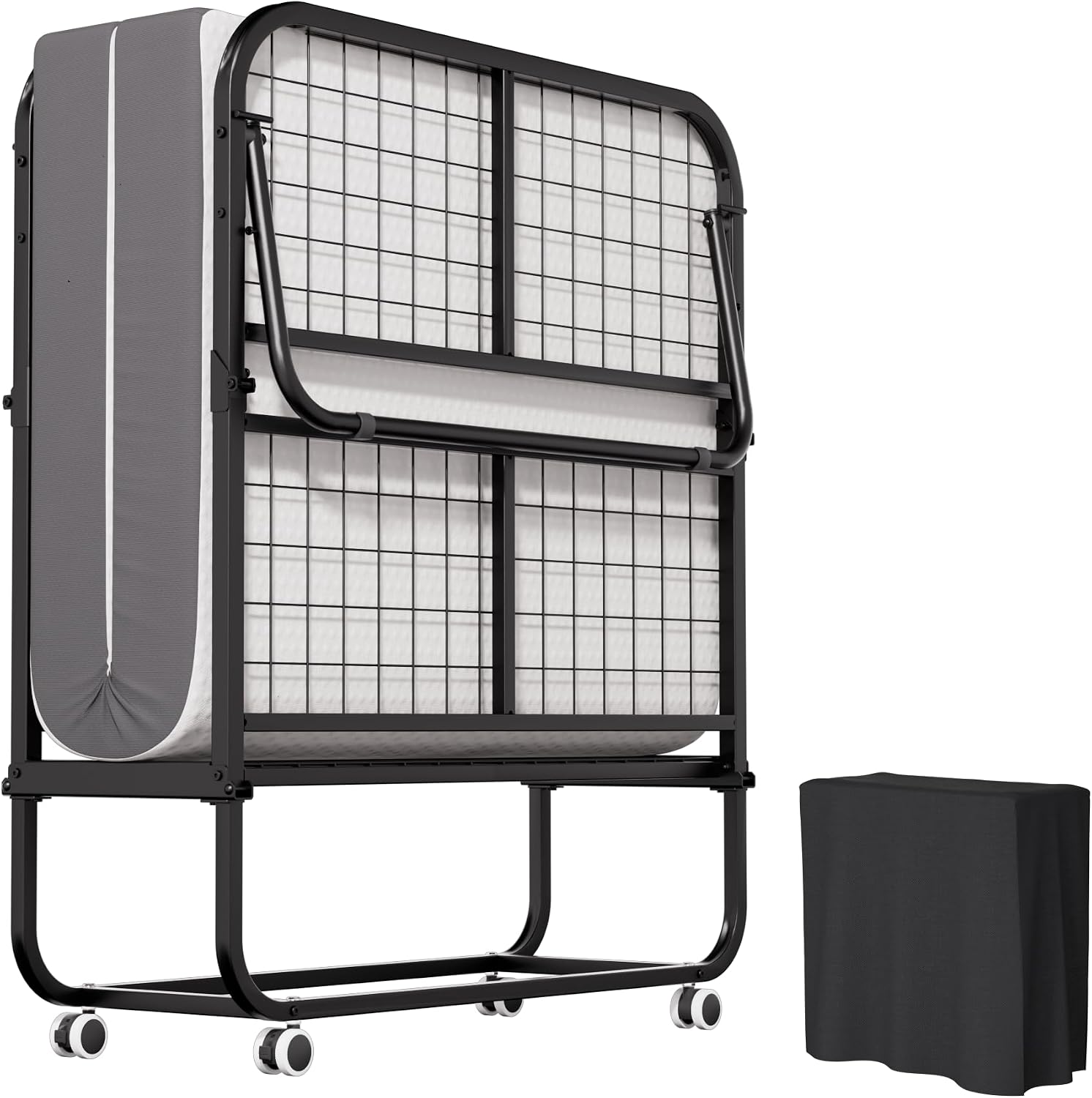 Amazon.com: Sylritha Folding Bed with Mattress for Adults, Portable ...