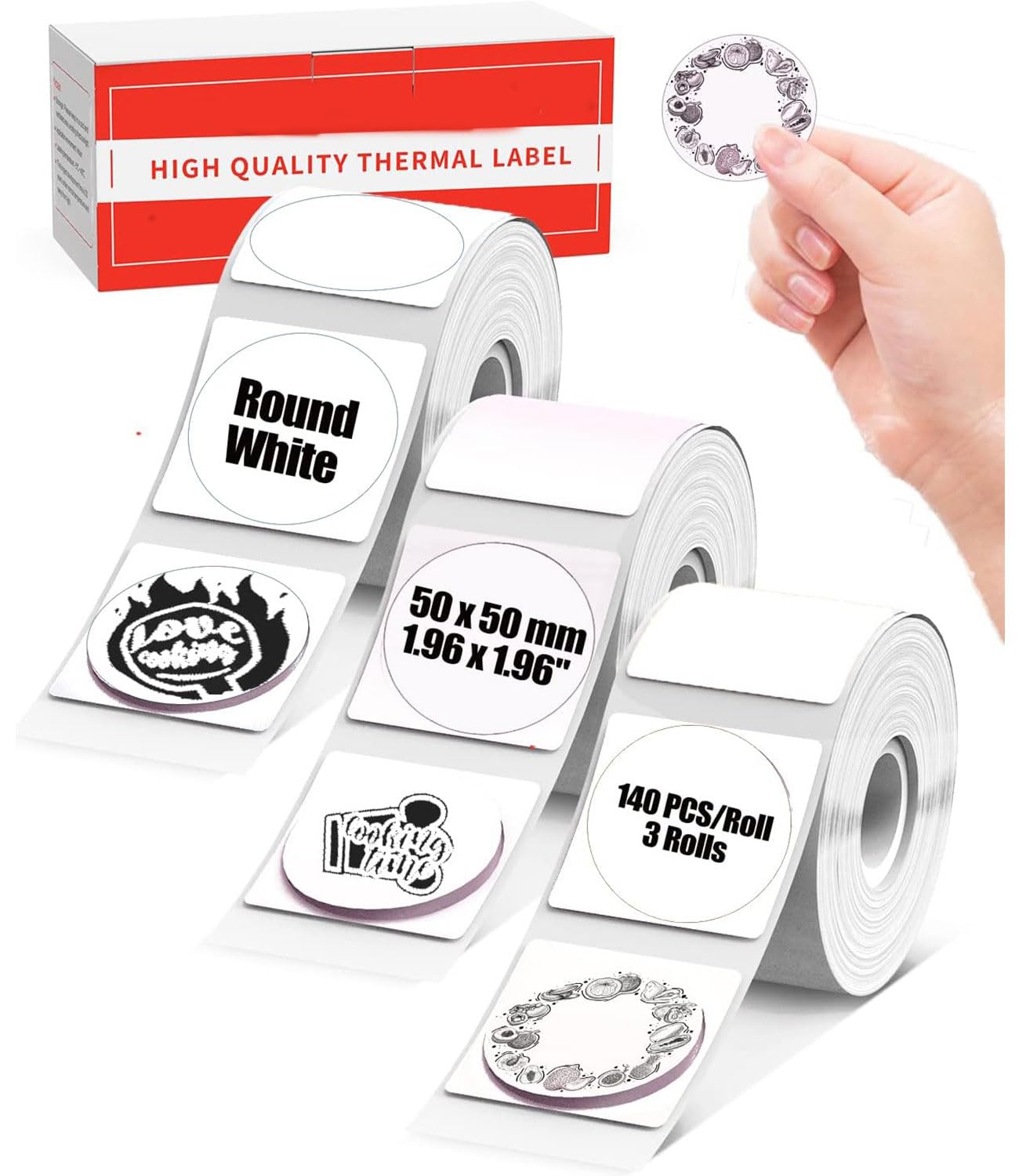 M220 Labels M110 Labels Round Thermal Sticker Labels for M110 M220 ...