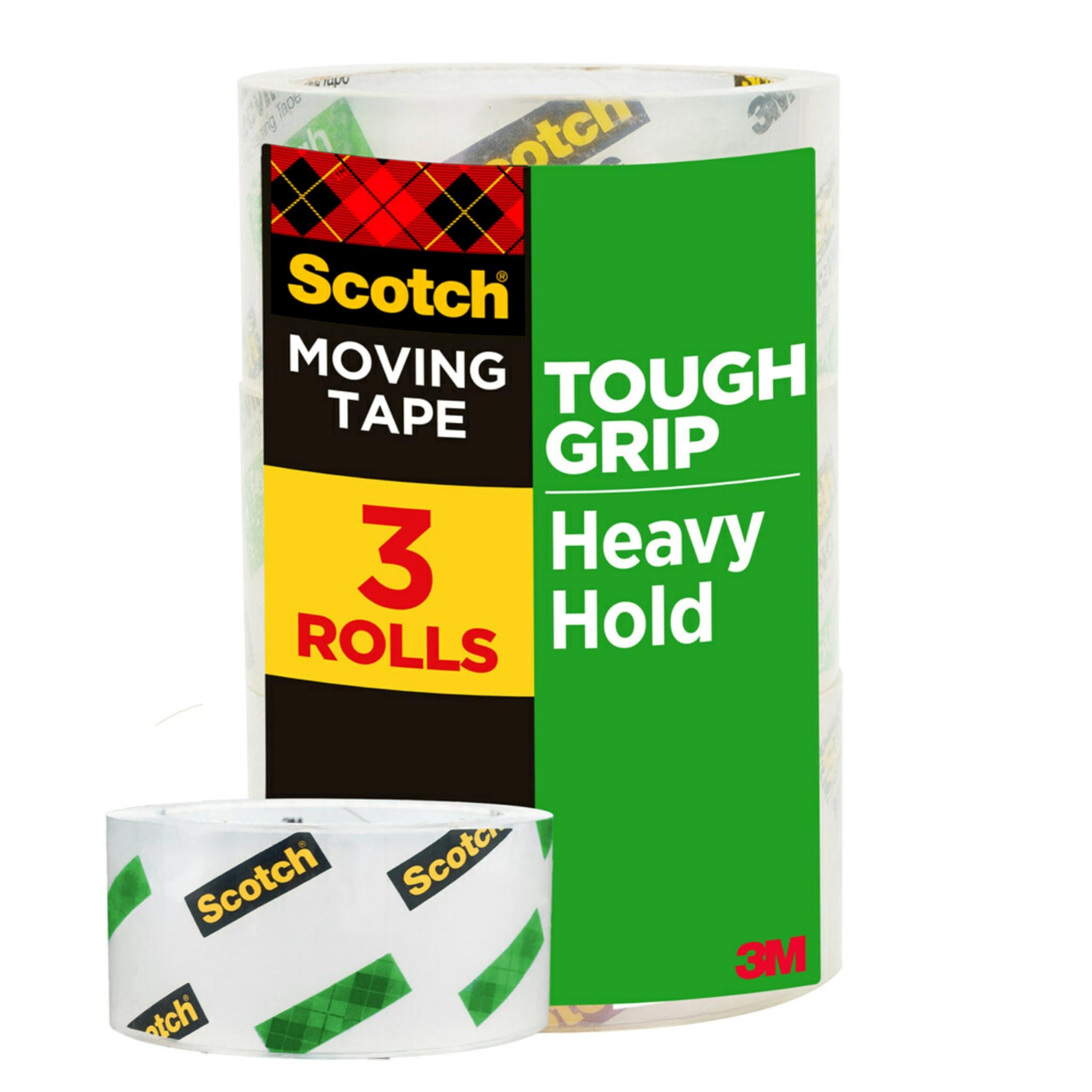 Amazon.com : Scotch Tough Grip Moving Packing Tape, Clear, Moving Tape ...