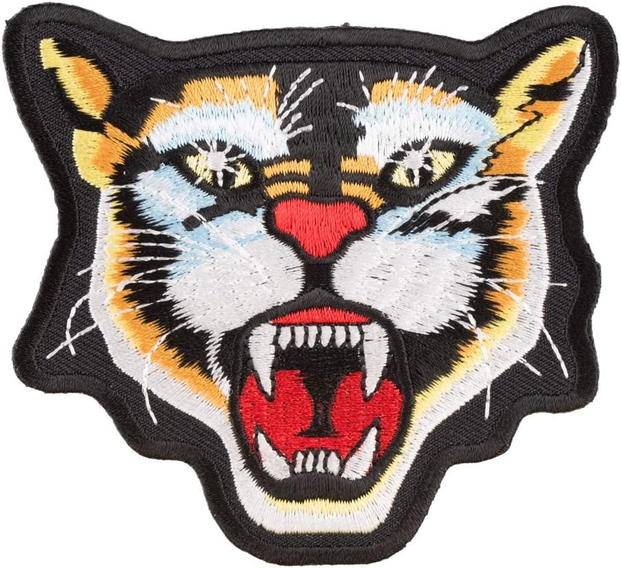 Amazon.com: Growling Colorful Wildcat Patch, Animal Patches : Clothing ...