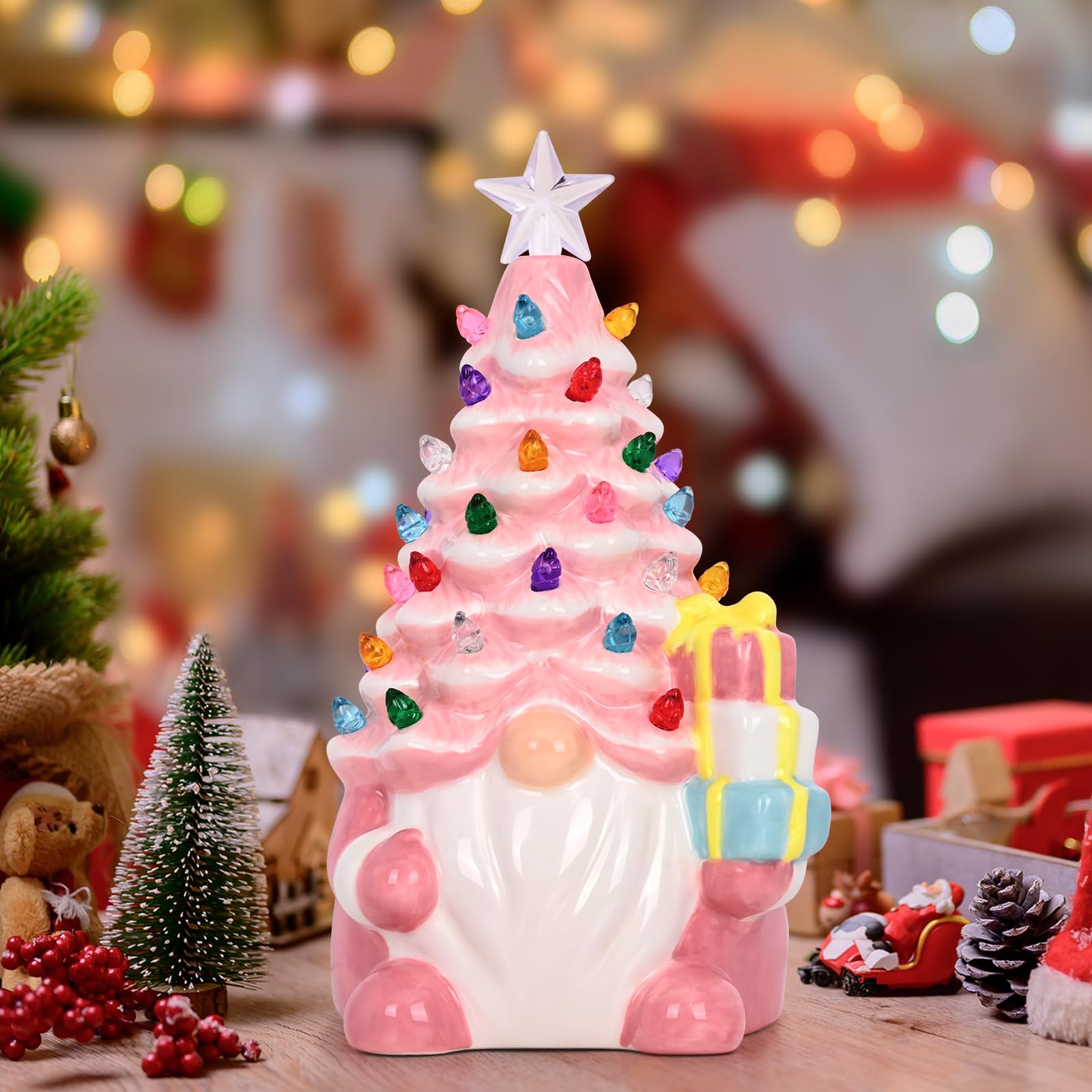 Amazon.com: IBYO Gnome Christmas Decorations Ceramic Gnome Christmas ...