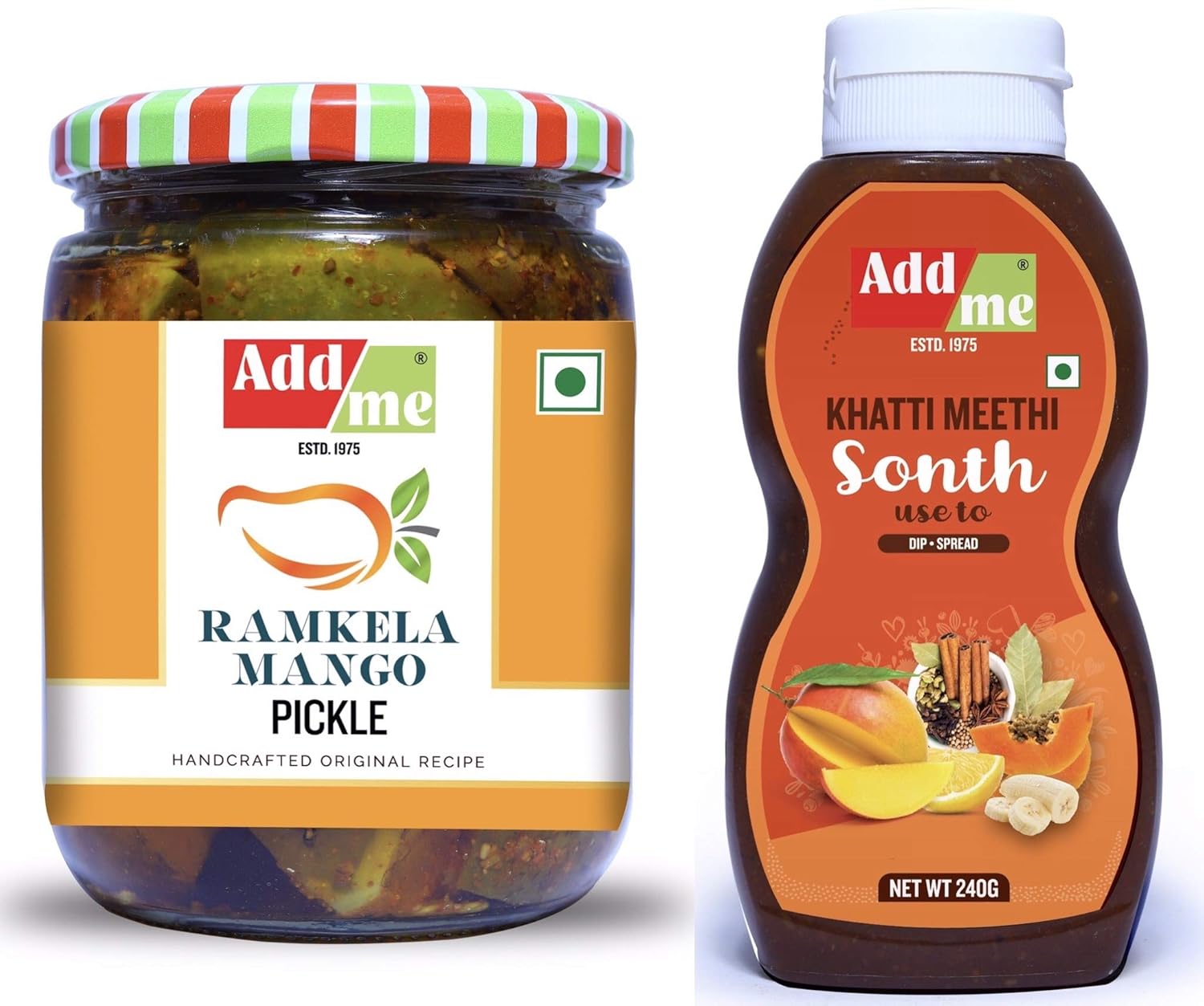 Add me Ramkela Mango Pickle 500gm aam ka achar Glass jar + Khatti ...