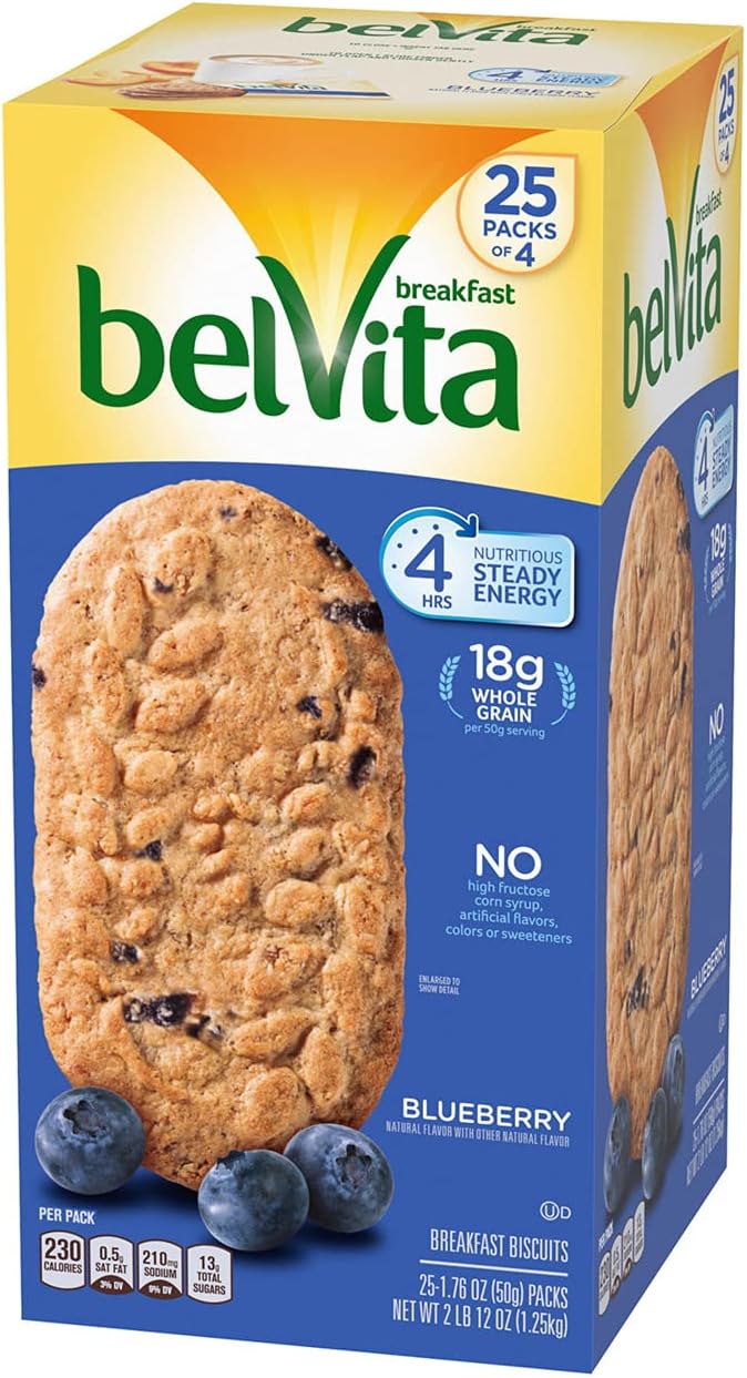 Belvita Blueberry Breakfast Biscuits, 25 Count : Amazon.ca: Grocery ...