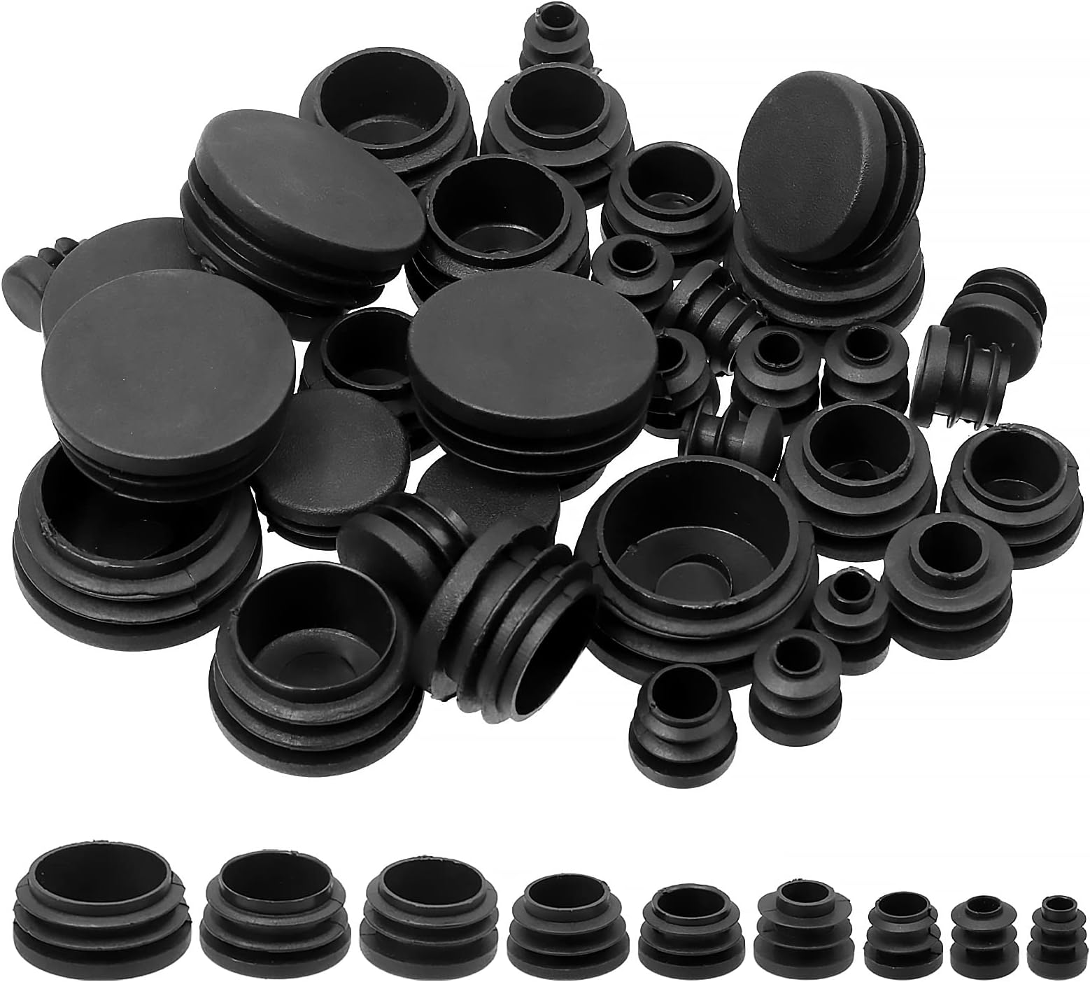 Amazon.com: 208 Pieces Mixed Sizes Round Plastic Plugs,Pipe Tubing End ...