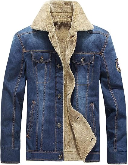 Erstaunlich Jeansjacke Herren Mit Fell Bilder