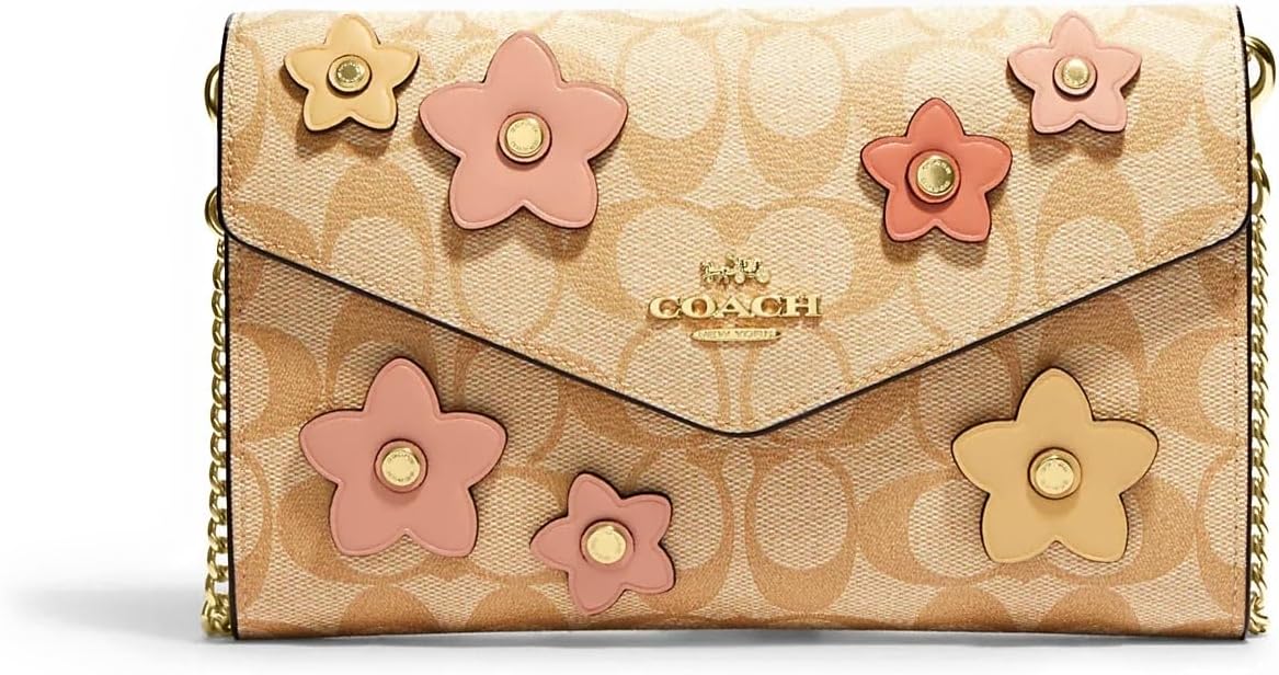 COACH Envelope Clutch Crossbody In Signature Canvas With Floral ...