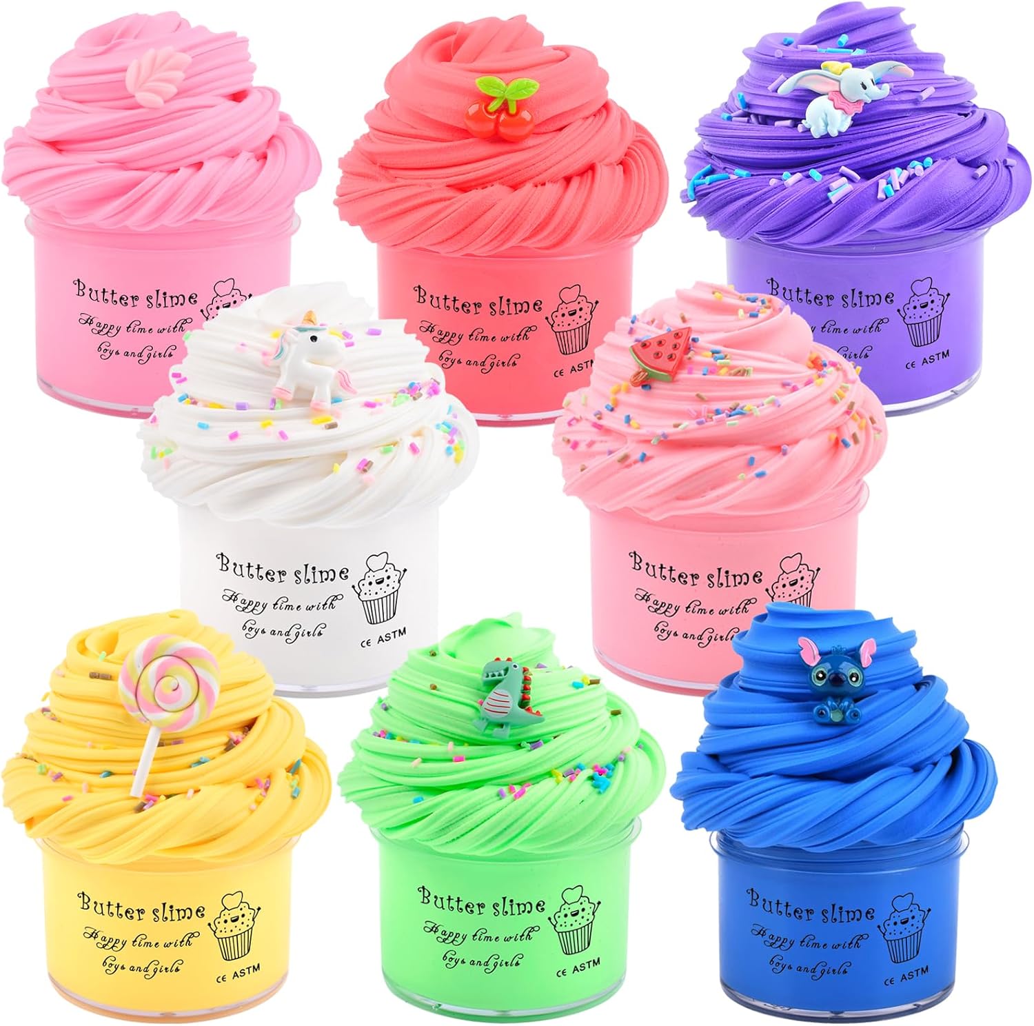 Paquete de 12 kits de limo de nube, con kit de slime de 12 colores y ...