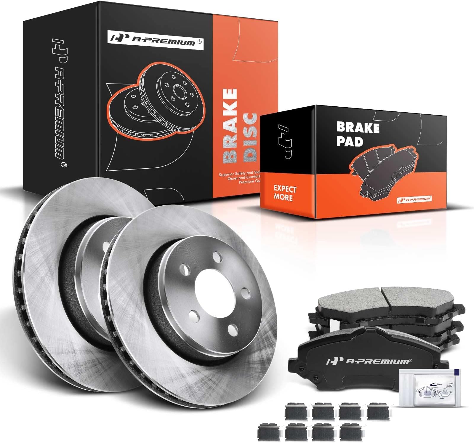 Amazon.com: AutoShack Front Brake Kit Rotors and Ceramic Pads Pair of 2 ...