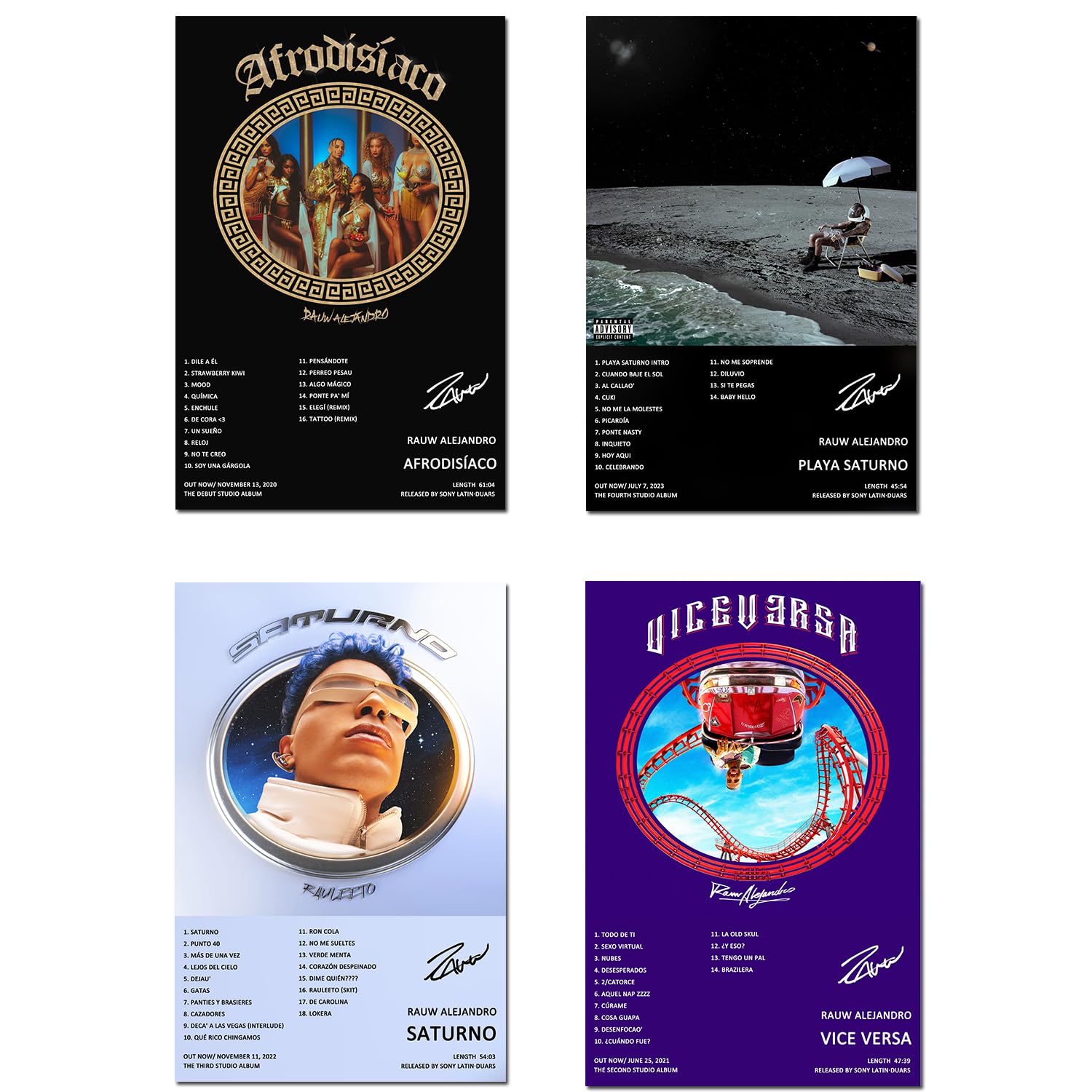 Amazon.com: BBDVKQ Rauw Alejandro Poster Album Cover Limited Edition ...