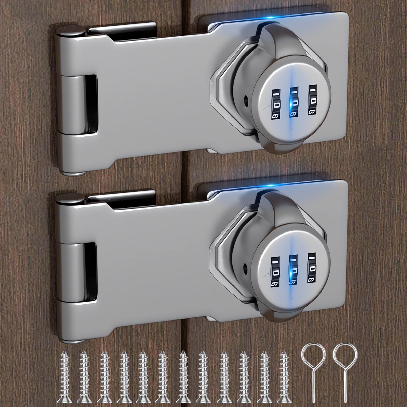 Snapklik.com : Closet Locks For Double Doors - Keyless Cabinet Lock