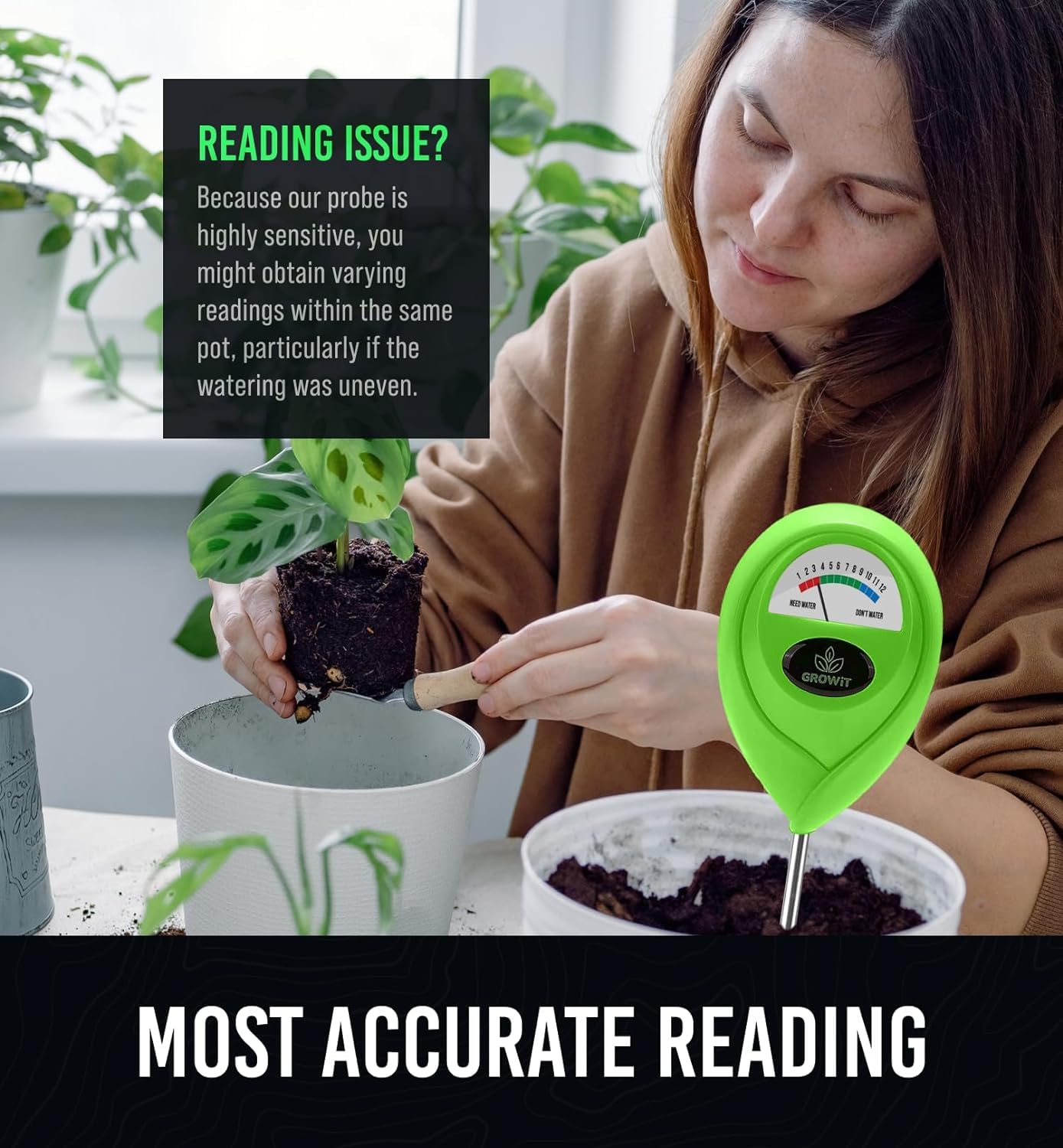 Snapklik.com : GROWIT Soil Moisture Meter For Plants - Plant Moisture ...