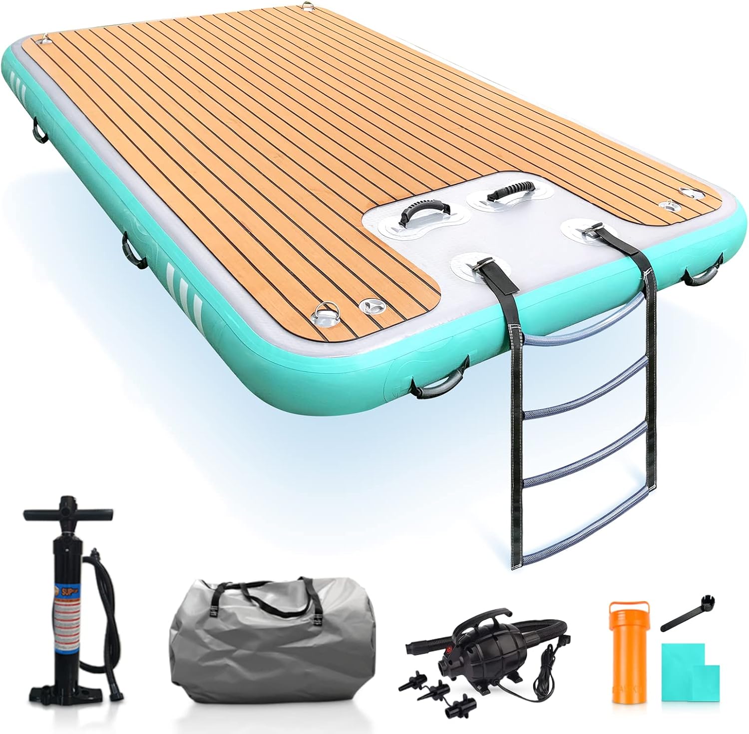 Amazon.com : Inflatable Dock Anti-Slip EVA Inflateable Floating Dock ...