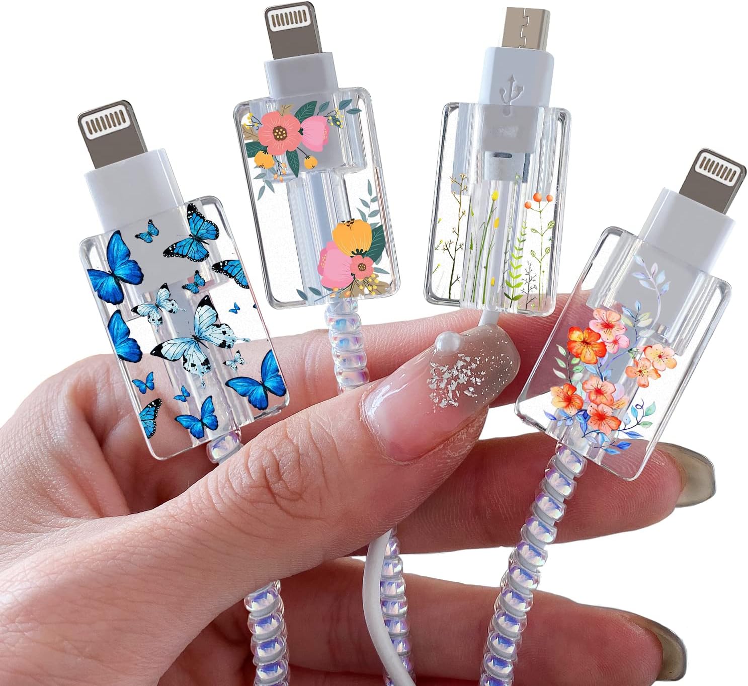 Amazon.com: ZAKVOOR 27 Pieces Cute Cable Protector for iPhone iPad ...