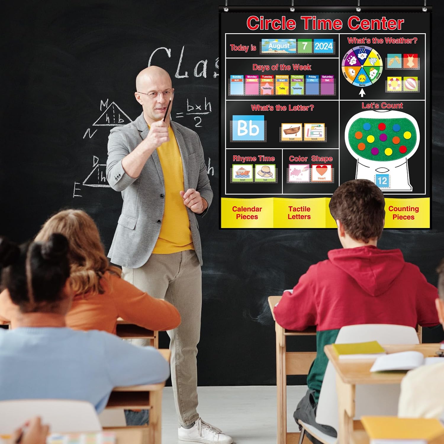 Circle Time Learning Center Pocket Chart Educational Pocket Chart ...