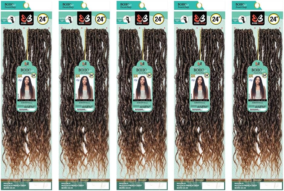 Amazon.com : Bobbi Boss Nu Locs Crochet Braid 2X FRENCH DEEP BOHO 24 ...