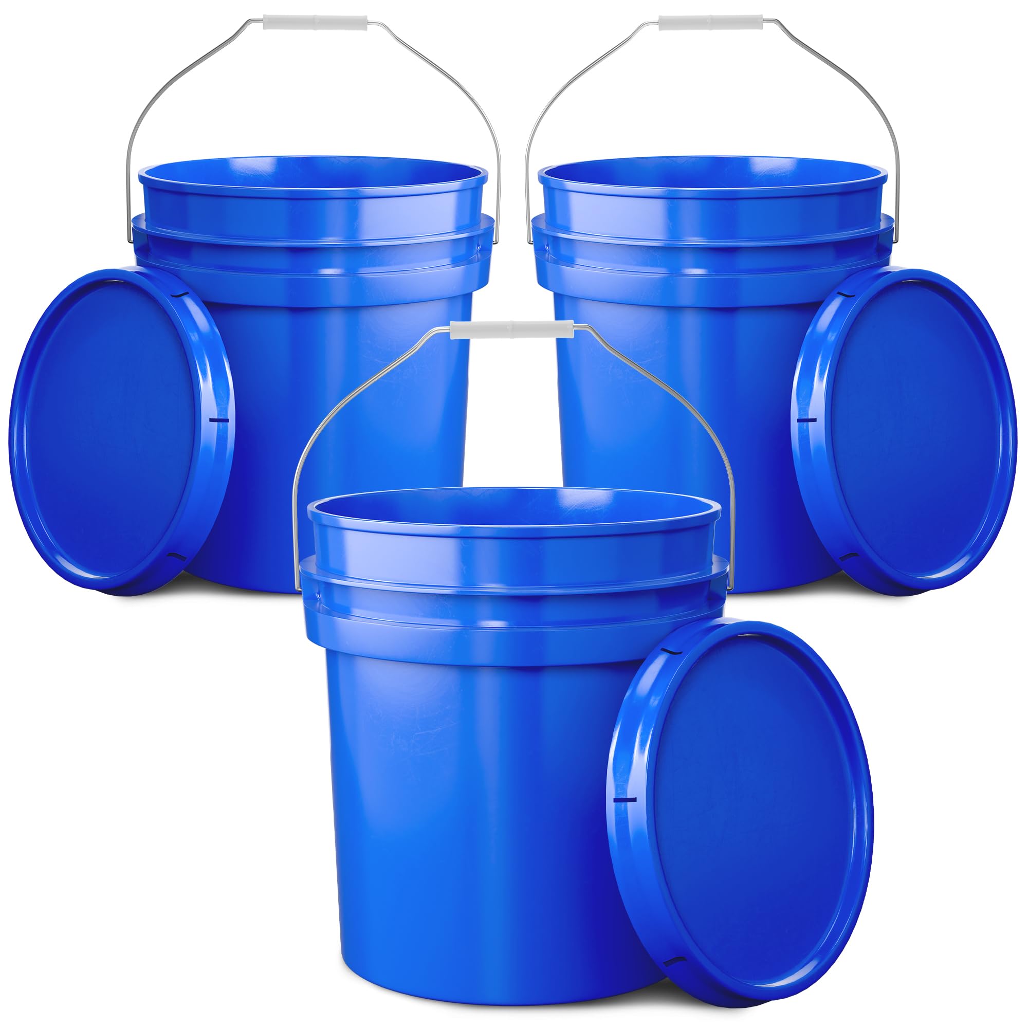 Amazon.com: EconoHome 5-Gallon Blue Bucket Pail Container with Lid ...