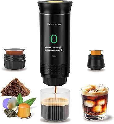 Amazon.com: Zcyge Portable Coffee Maker Espresso Machine, Mini Travel ...