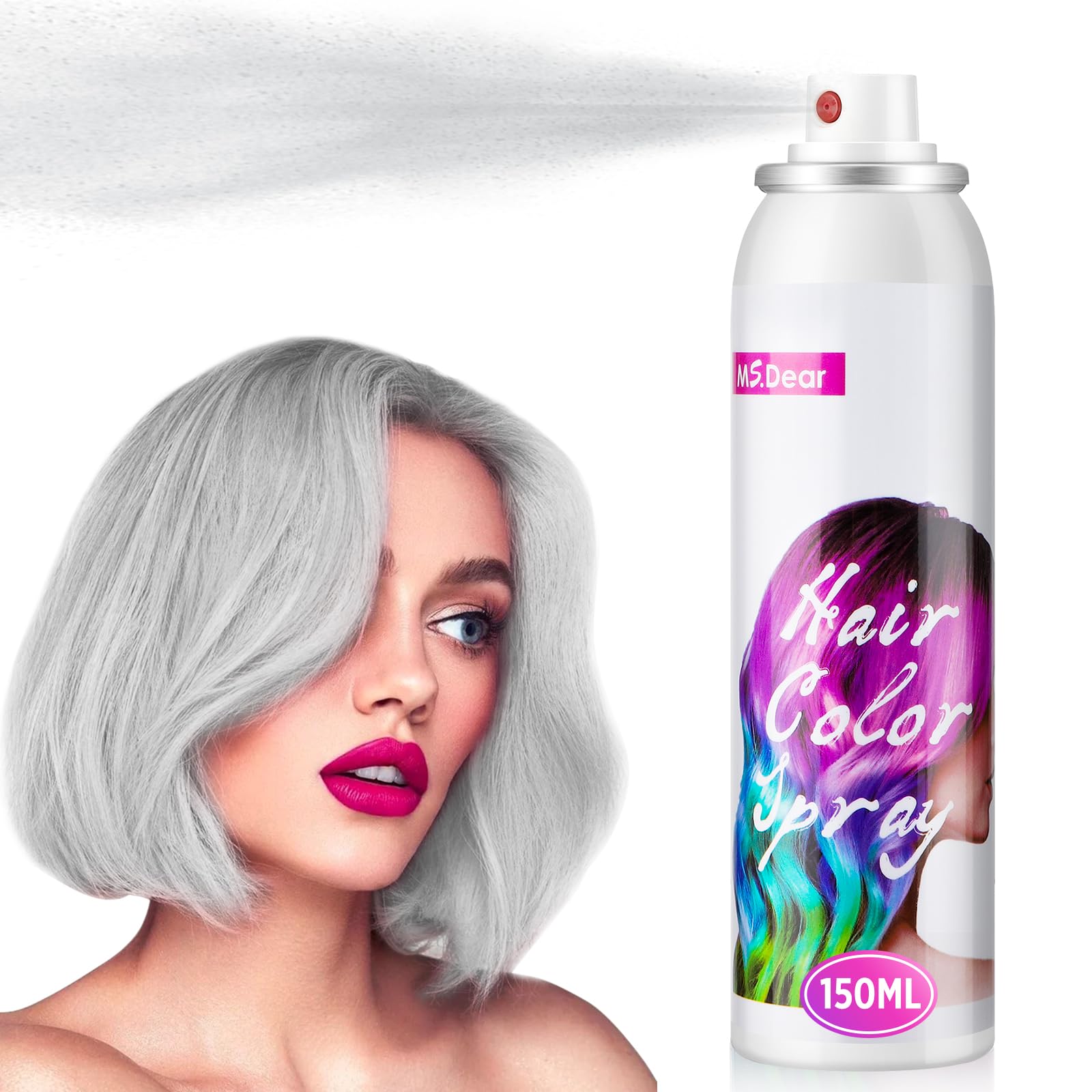 Temporary Hair Colour Spray for Kids Adults, 150ML Temporary Vibrant ...