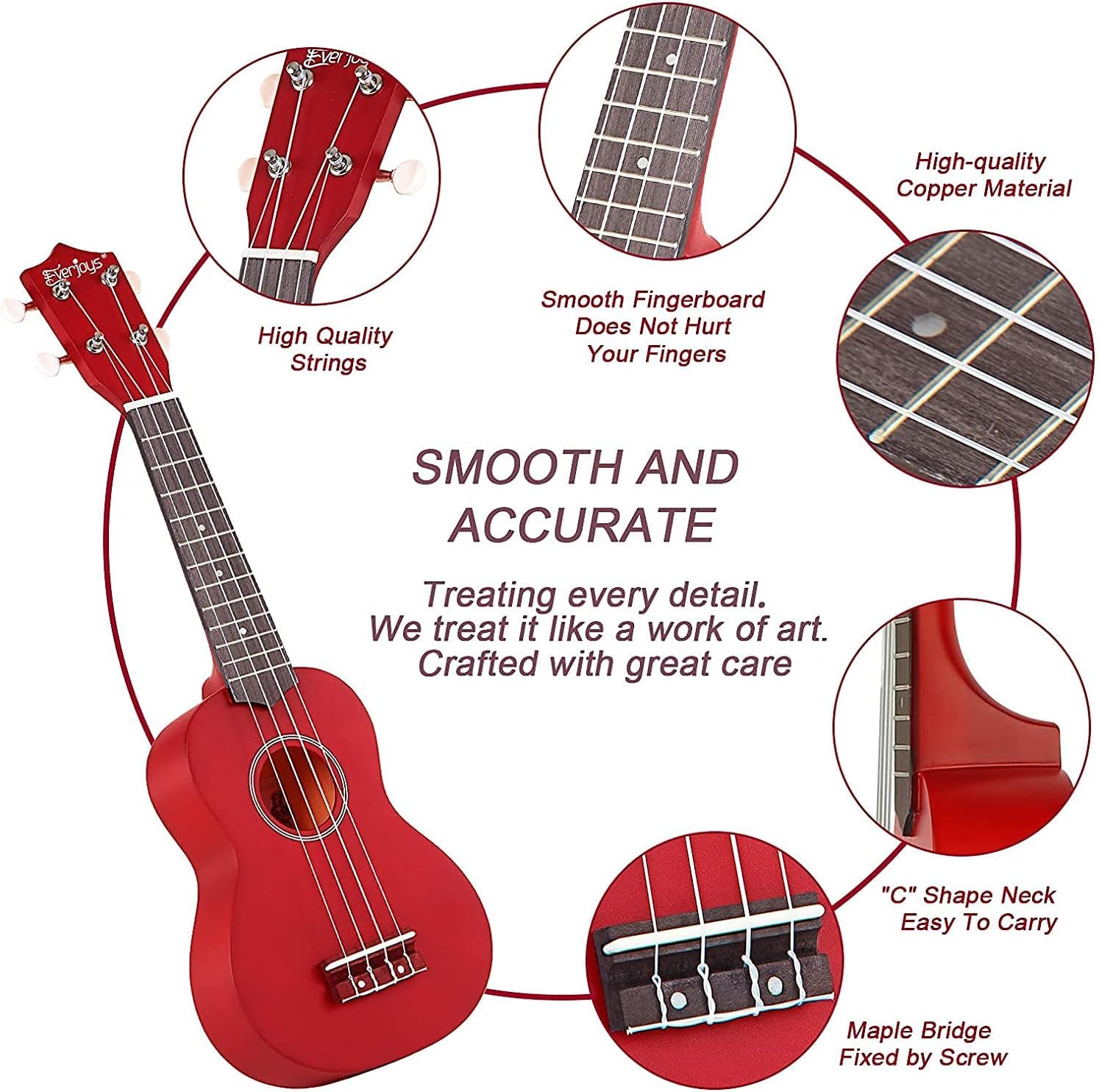 Snapklik.com : Soprano Ukulele Beginner Pack-21 Inch w/Free Online ...