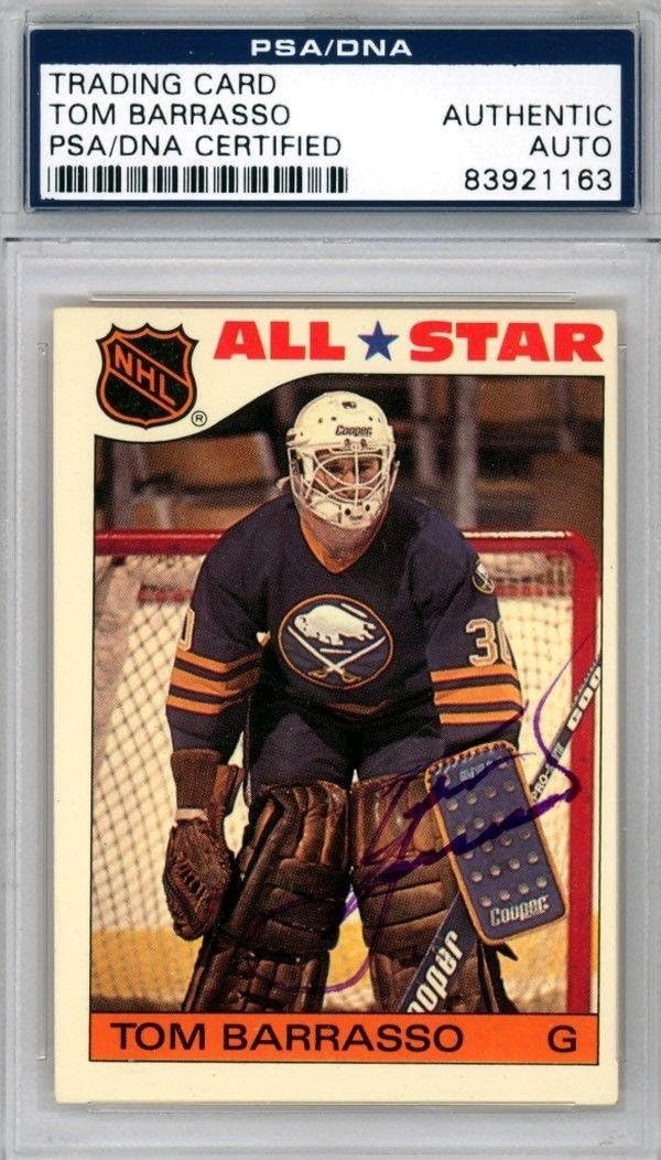 Tom Barrasso Autographed Signed 1985-86 Topps Sticker Card Sabres - PSA ...