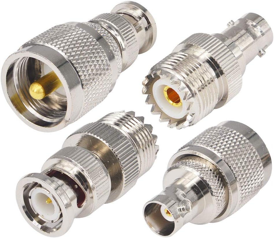 YILIANDUO 4 Type Set CB Radio Antenna Adapter BNC to UHF Adapter SO-239 ...