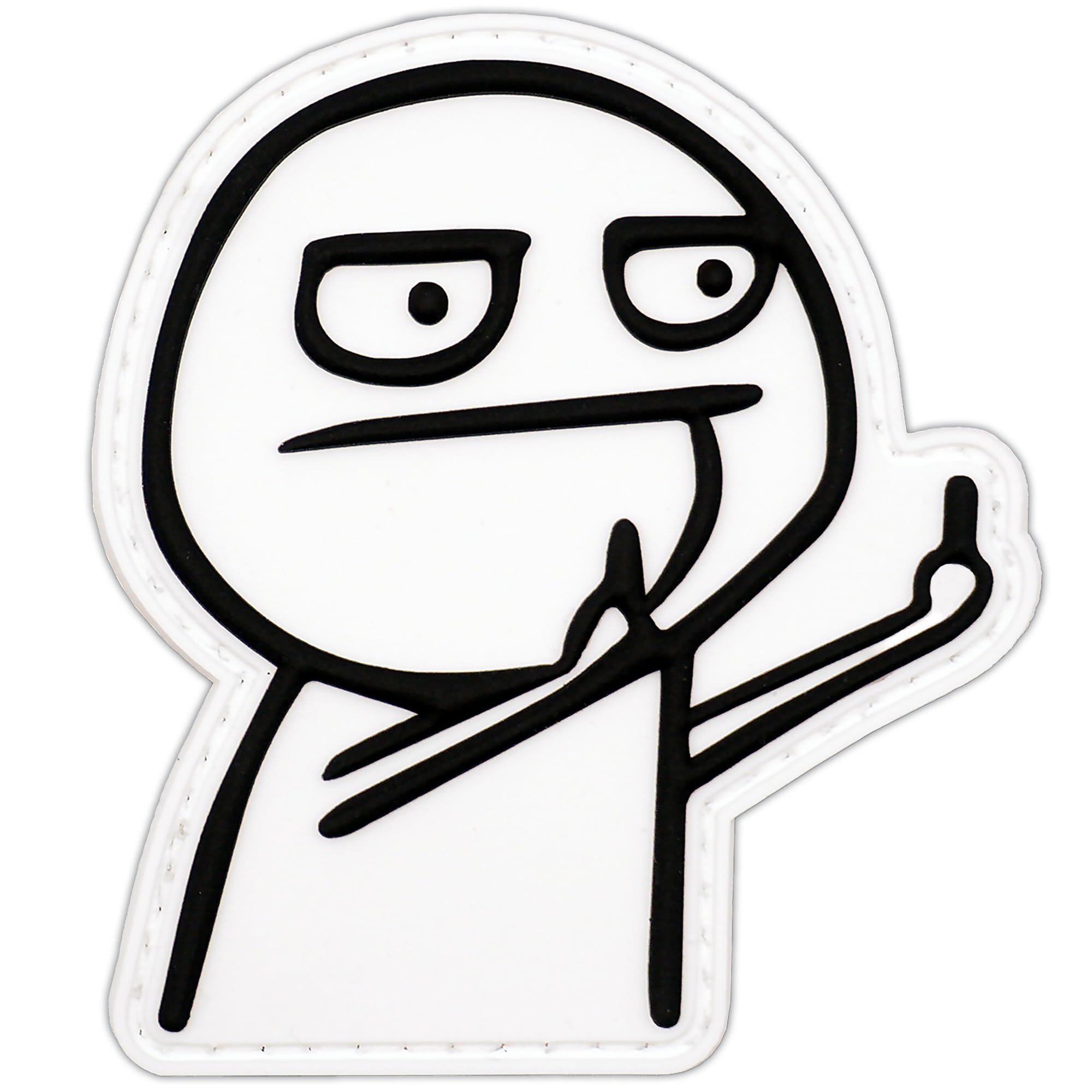 Middle Finger Meme Guy Pvc Morale Patch Funny Morale Tactical ...