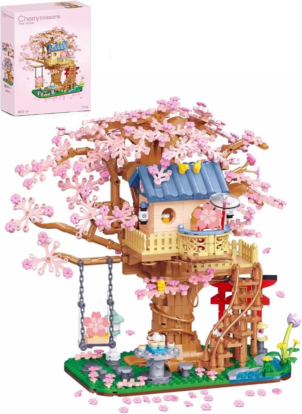 Snapklik.com : LITTCO Cherry Blossom Tree House Building Set
