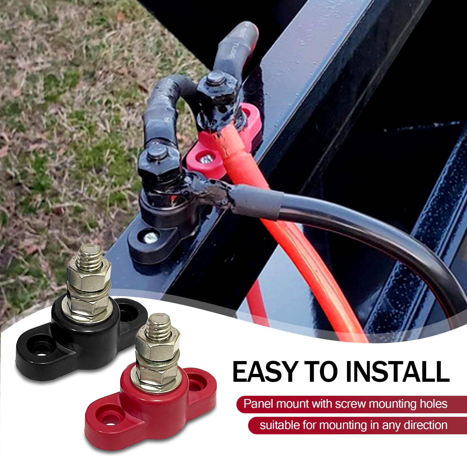 Snapklik.com : Slykew 2 PCS Automotive 3/8" Single Wiring Bolt, Heavy ...