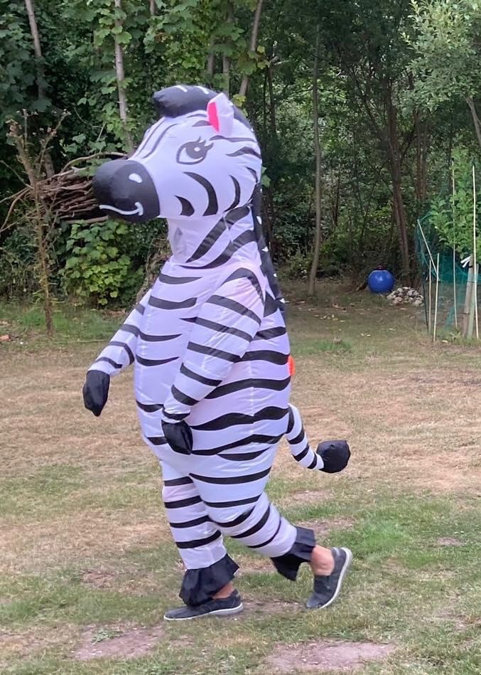 JASHKE Inflatable Zebra Costume Adult Zebra Fancy Dress Costumes Adult ...