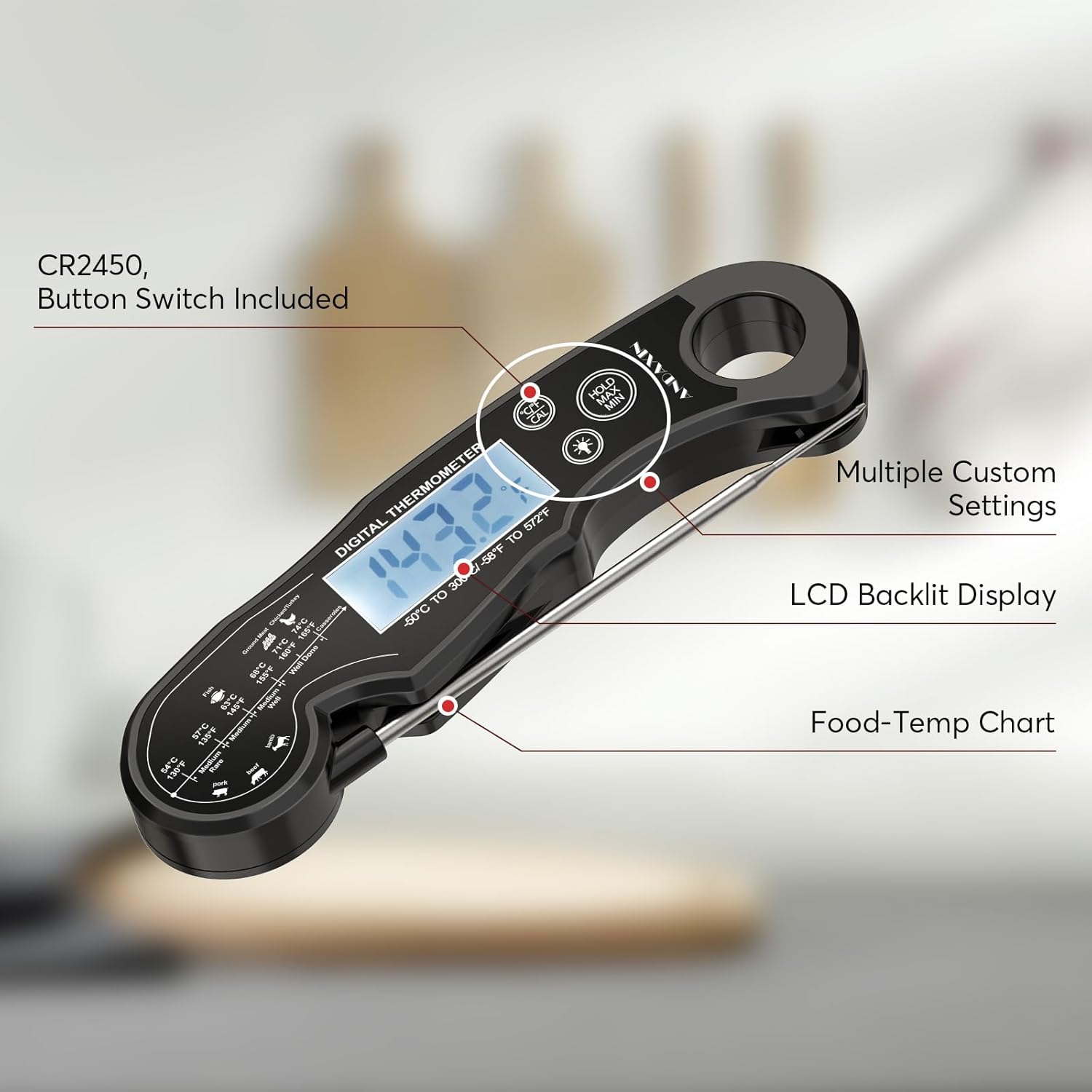 ANDAXIN Digital Meat Thermometer DDC-1116 User Manual