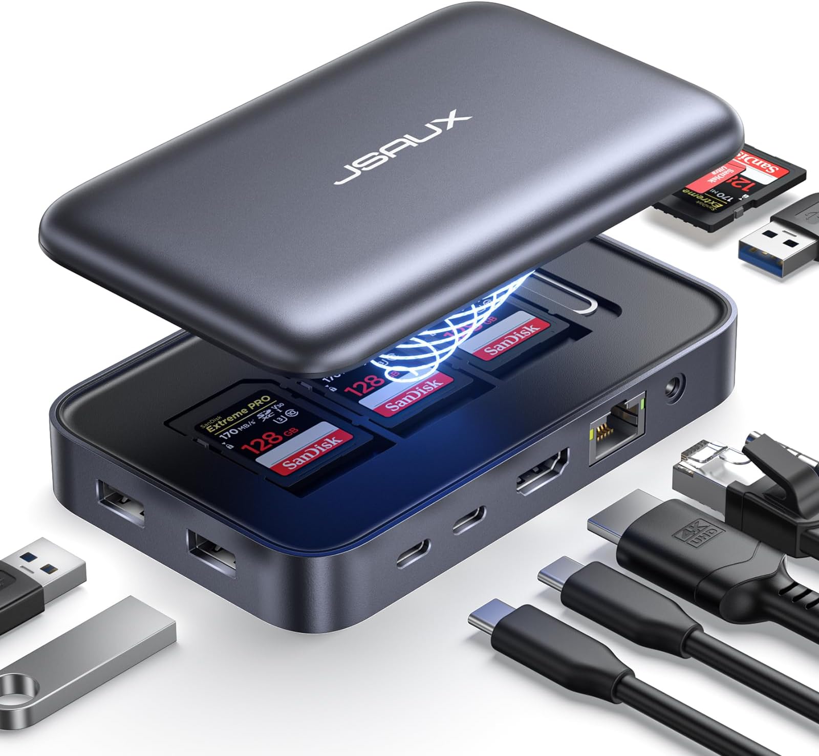 Amazon.com: Baseus Docking Station, 5 in 1 USB C Docking Station with ...