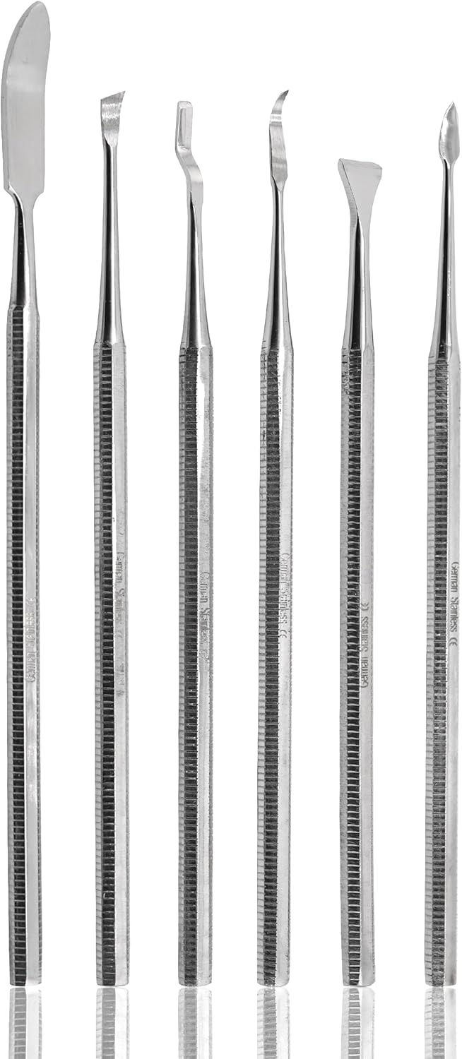 Cynamed Professional Precision Carving Tools Set - 6-Piece Stainless ...