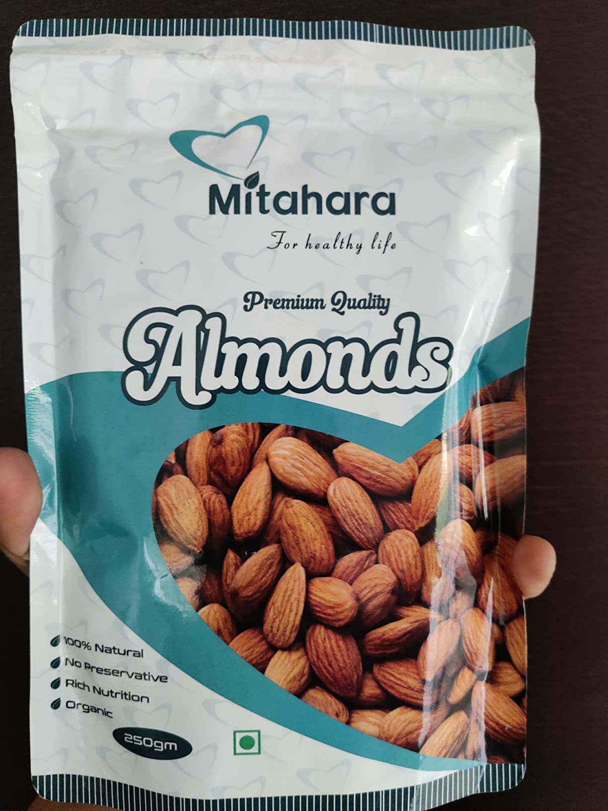 MITAHARA Premium Whole Almonds 200gm 100% Pure Natural Dry Fruits| High ...