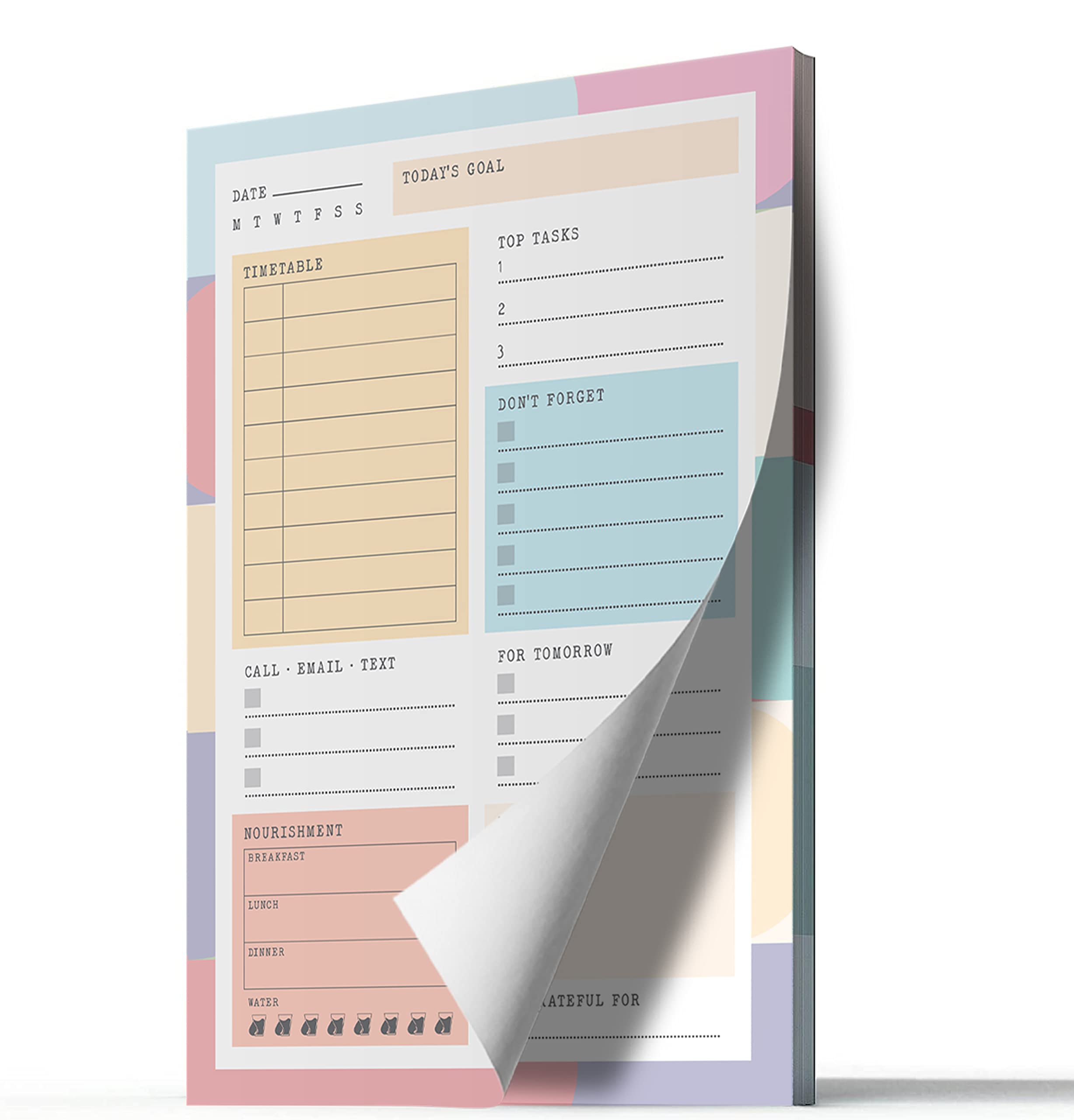 To Do List Pad - Daily Planner Notepad 52 Luxury Tear Off sheets Desk ...