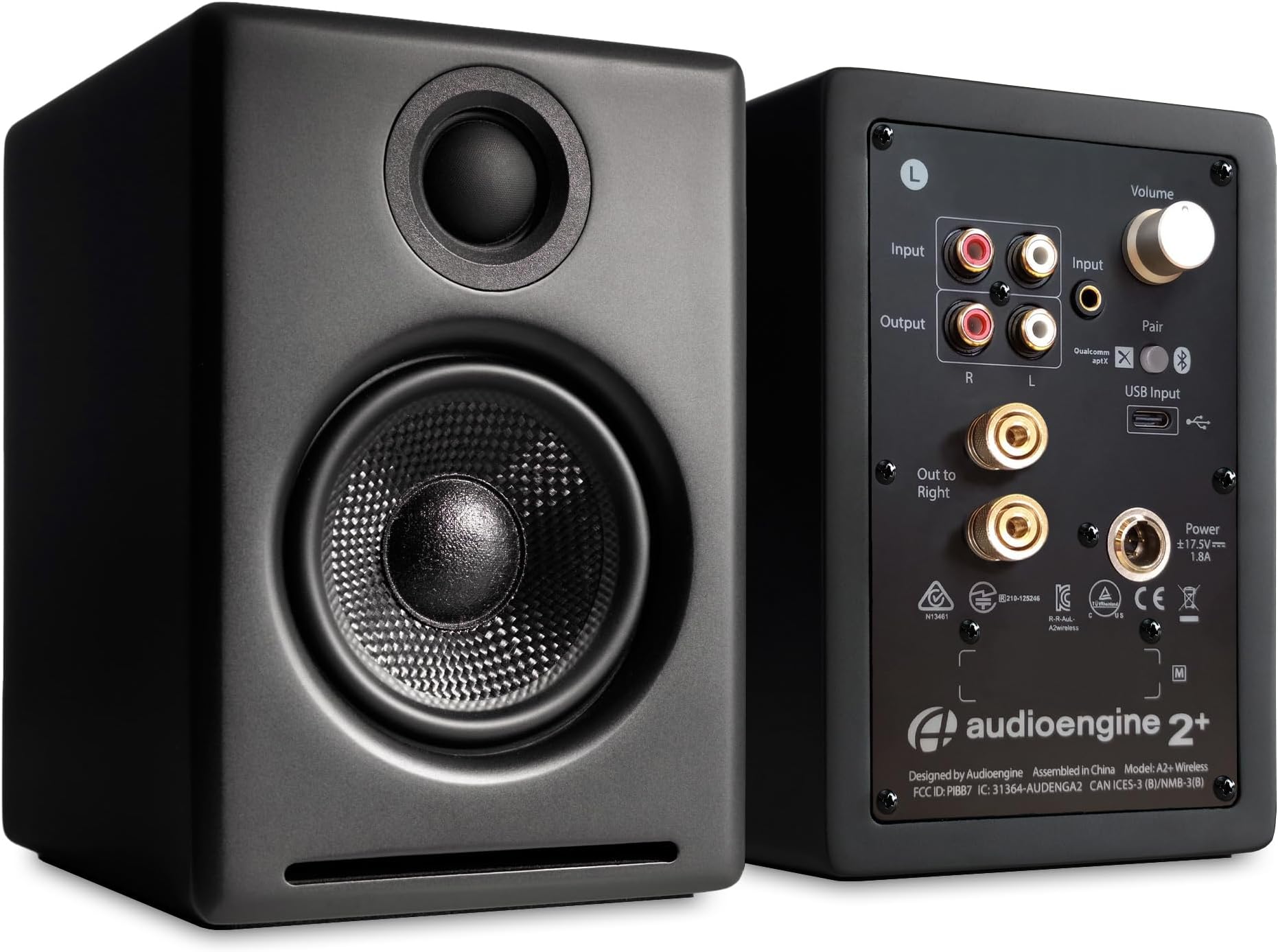 Amazon.com: Audioengine A2+ 24 Bit Wireless Bluetooth Desktop Speakers - 60W Computer Speakers ...