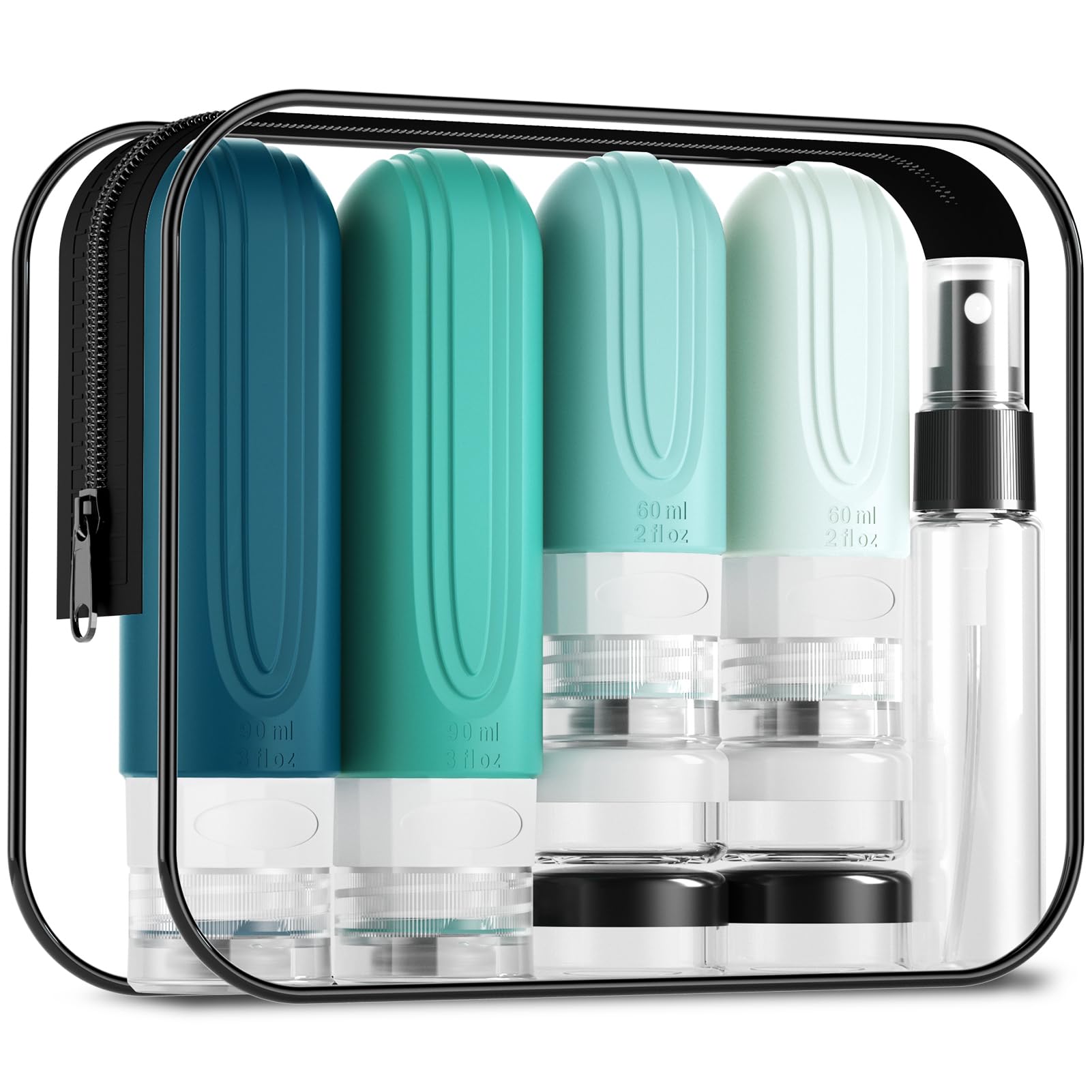 Amazon.com: Mrsdry 16 Pack Travel Bottles for Toiletries, TSA Approved ...