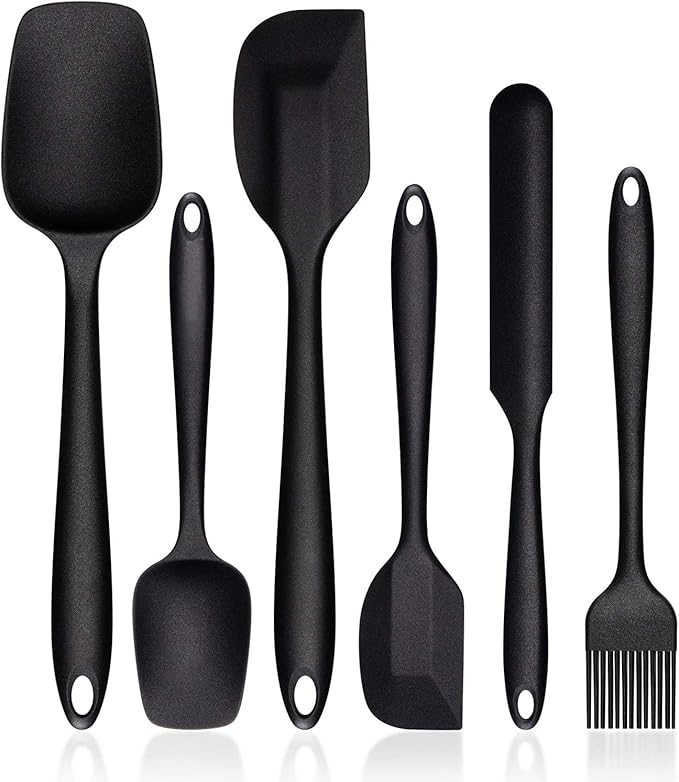 Amazon.com: Silicone Spatula Set, G.a HOMEFAVOR Heat-Resistant Spatula ...