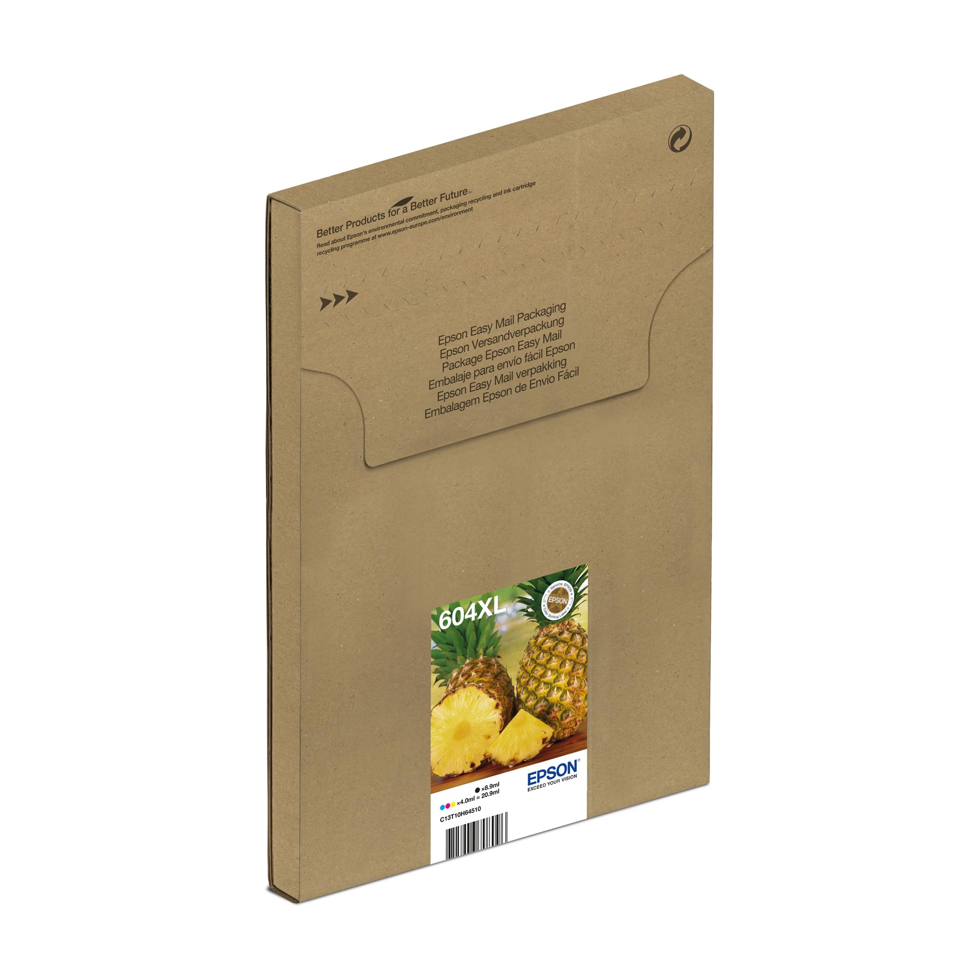 Epson 604XL Pineapple, Genuine Multipack, Eco-Friendly Packaging, 4 ...