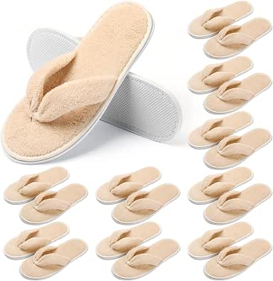 Amazon.com | Unittype 10 Pairs Spa Slippers Flip Flops Thong Sandal ...