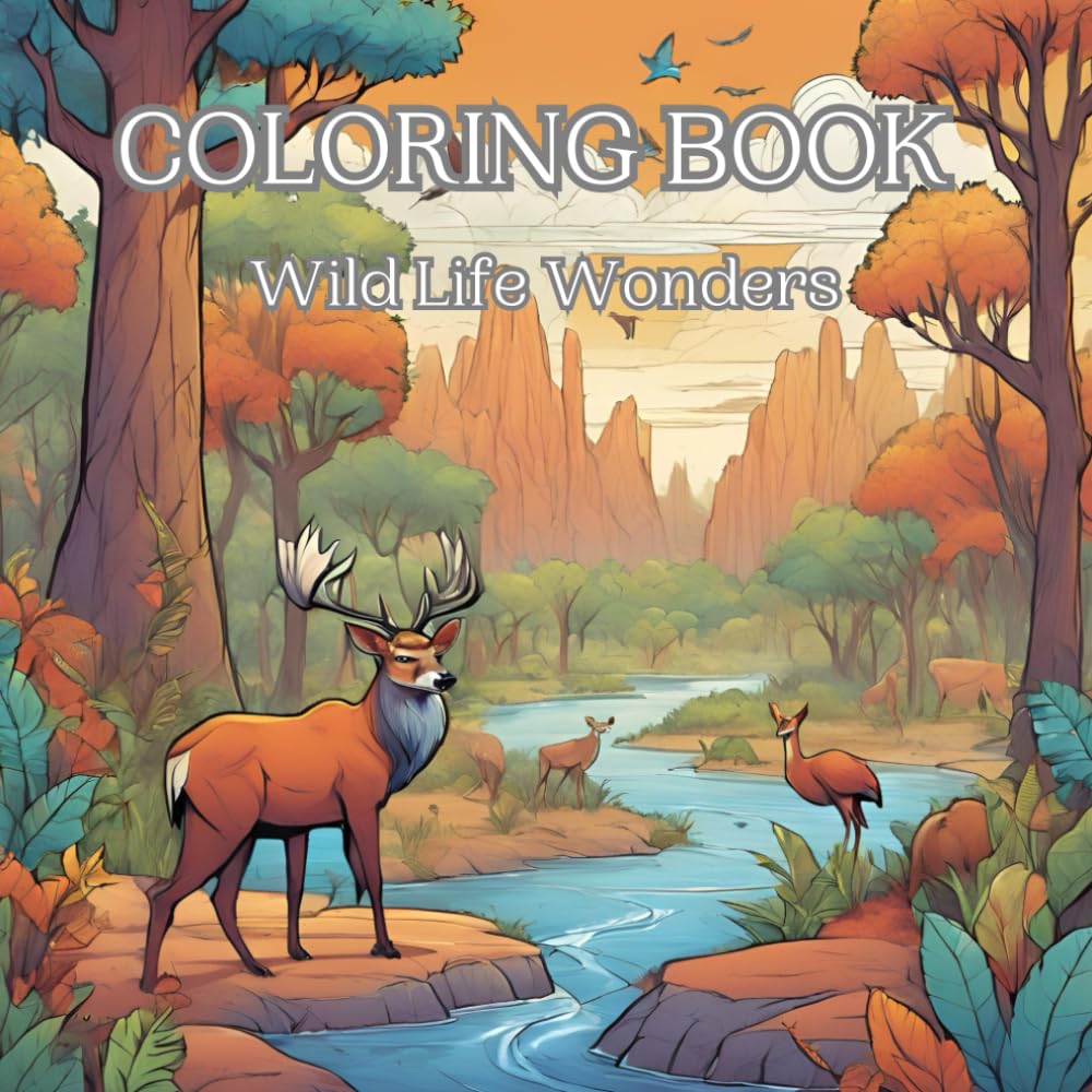 Amazon.com: Wildlife Wonders: Adult Coloring Book For Relaxation ...