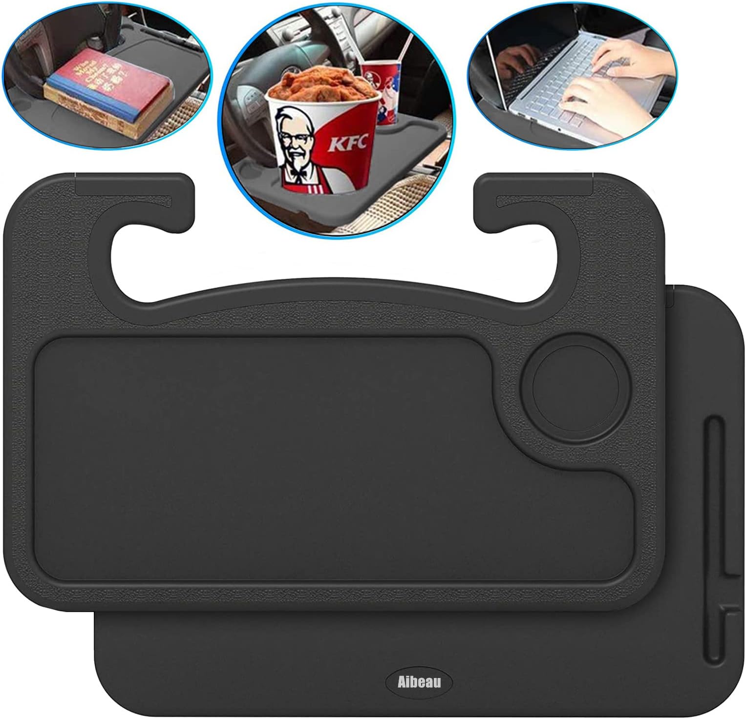 Portable Car Table Steering Wheel Tray Vehicle Seat Mount for Laptop ...